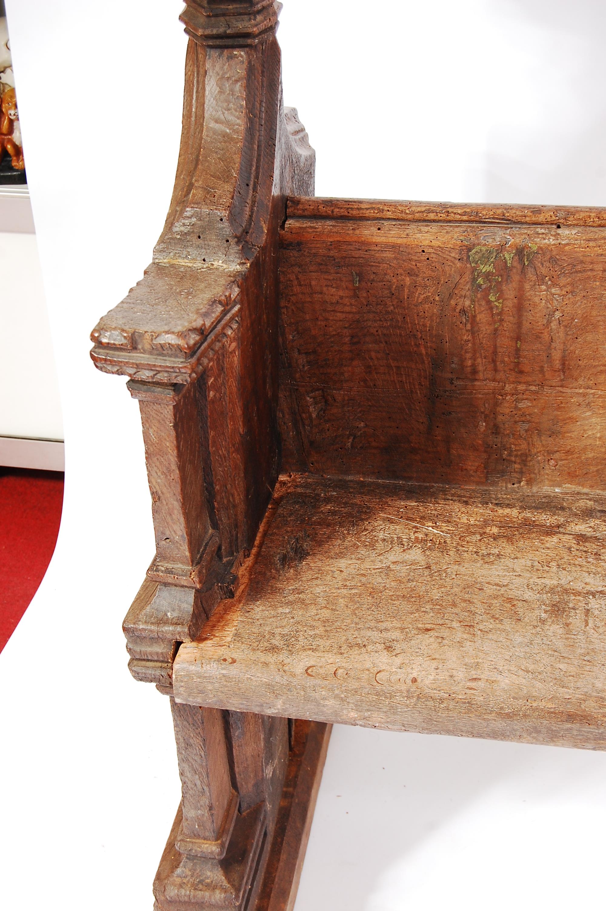 A medieval oak bench, circa 15th century, as de-accessioned from ...