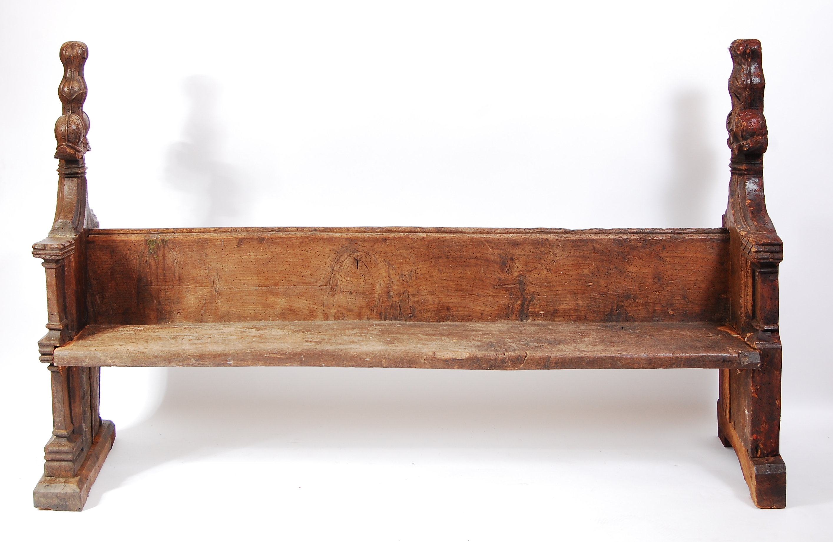 A medieval oak bench, circa 15th century, as de-accessioned from ...