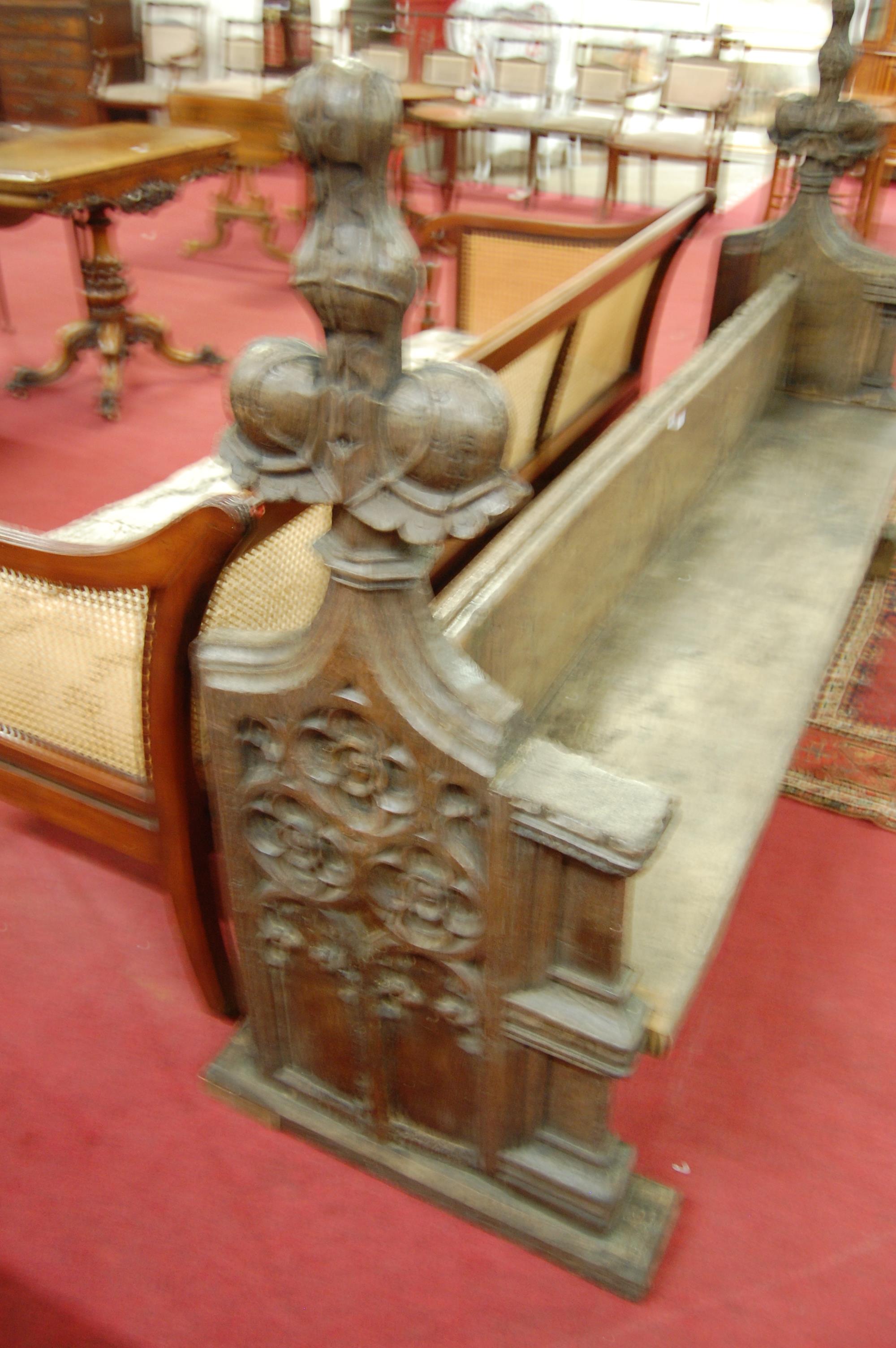 A medieval oak bench, circa 15th century, as de-accessioned from ...
