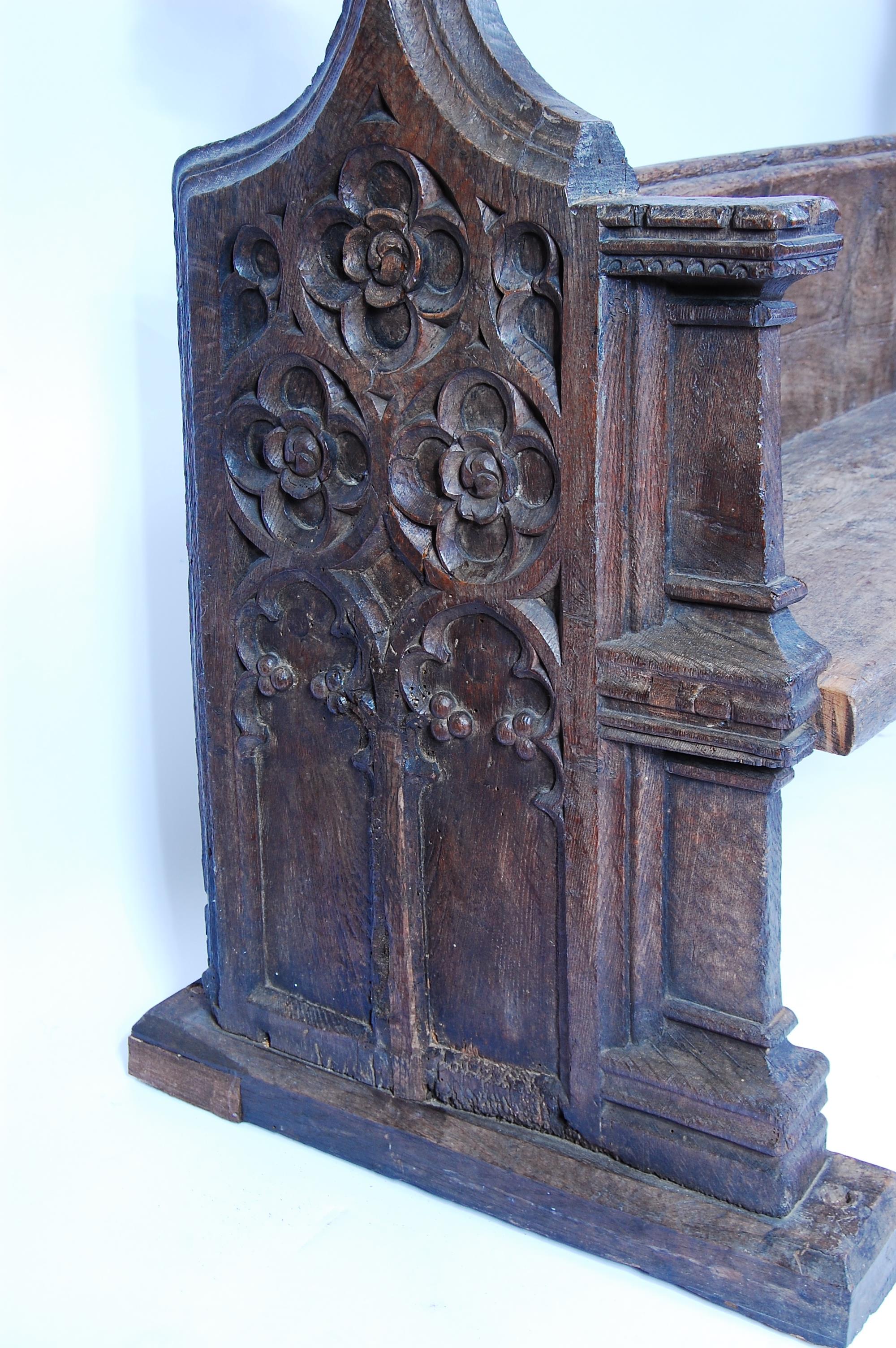 A medieval oak bench, circa 15th century, as de-accessioned from ...