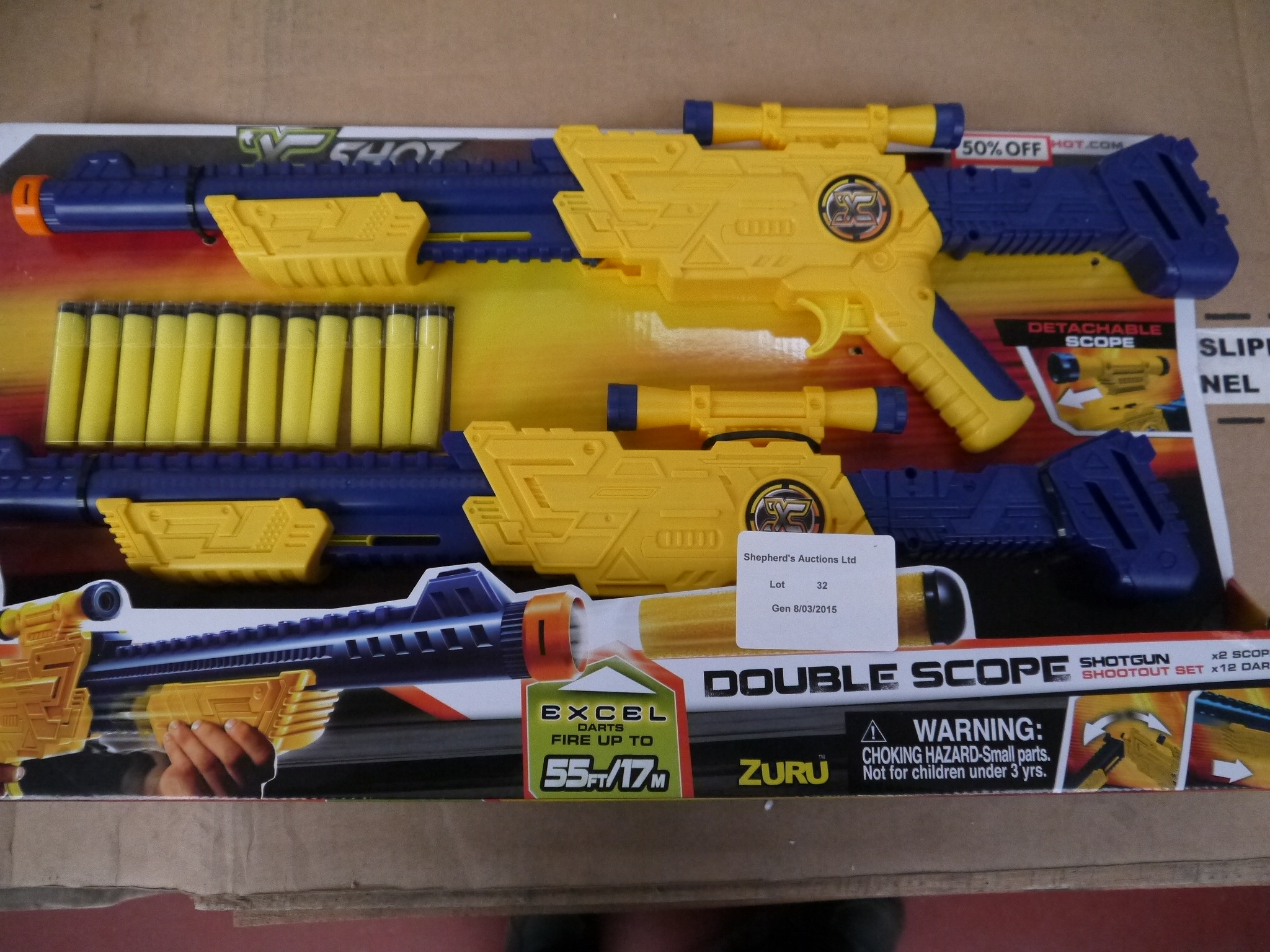 Pack of 2 XShot Double Scope Shotgun. Look in good condition, with bullets.