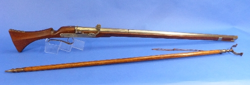 A replica 17th century English Civil War matchlock musket, (Arquebus ...