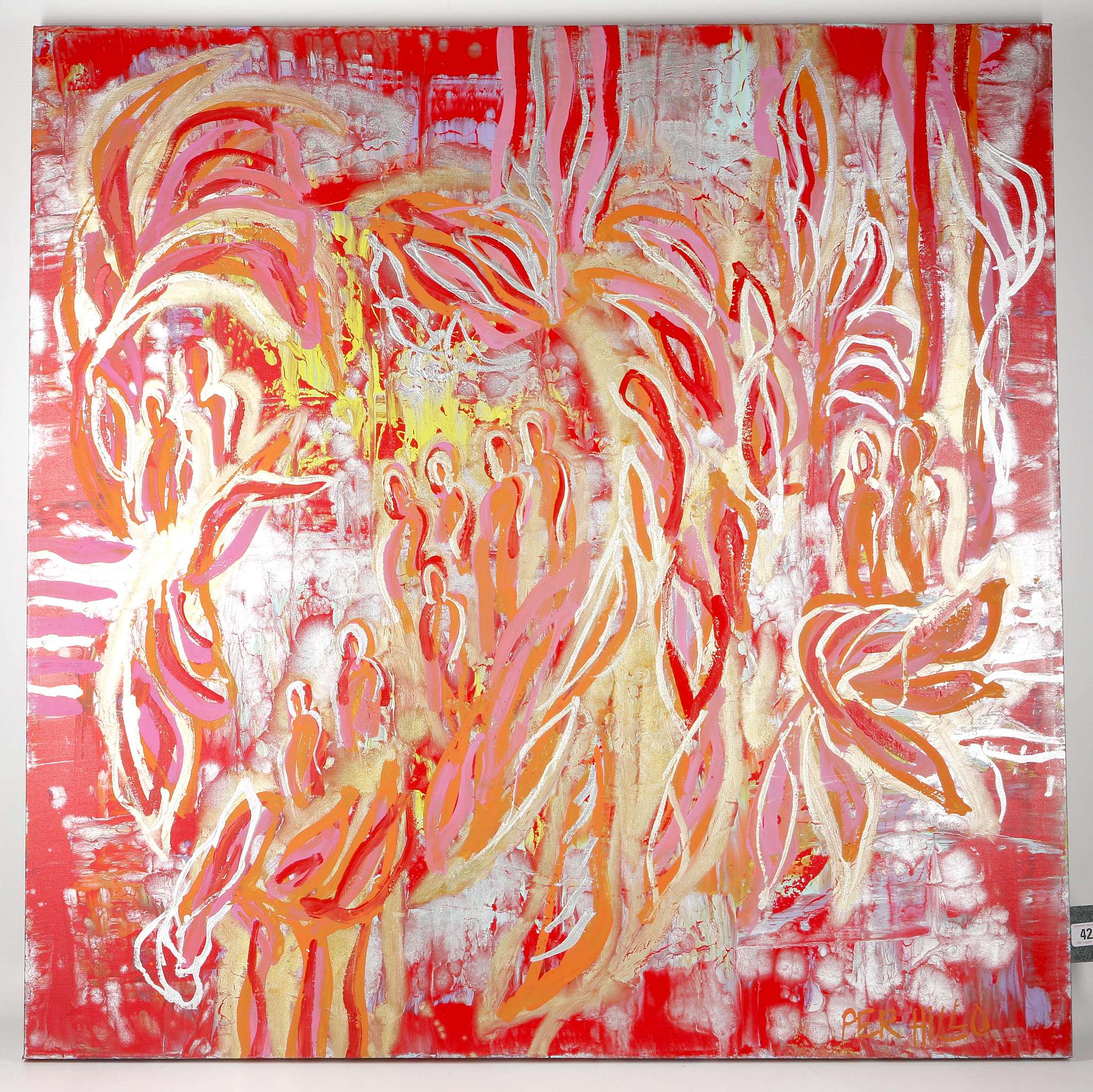 Per Hillo, 'Wonderful Garden', 2008, acrylic on canvas, signed, tilted ...