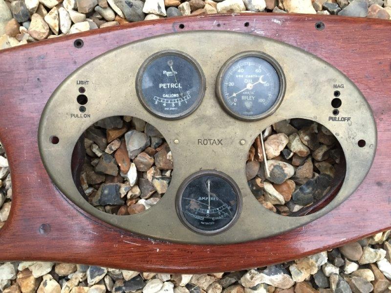 1930 Riley 9 - a mahogany dashboard with brass oval Rotax dashboard ...