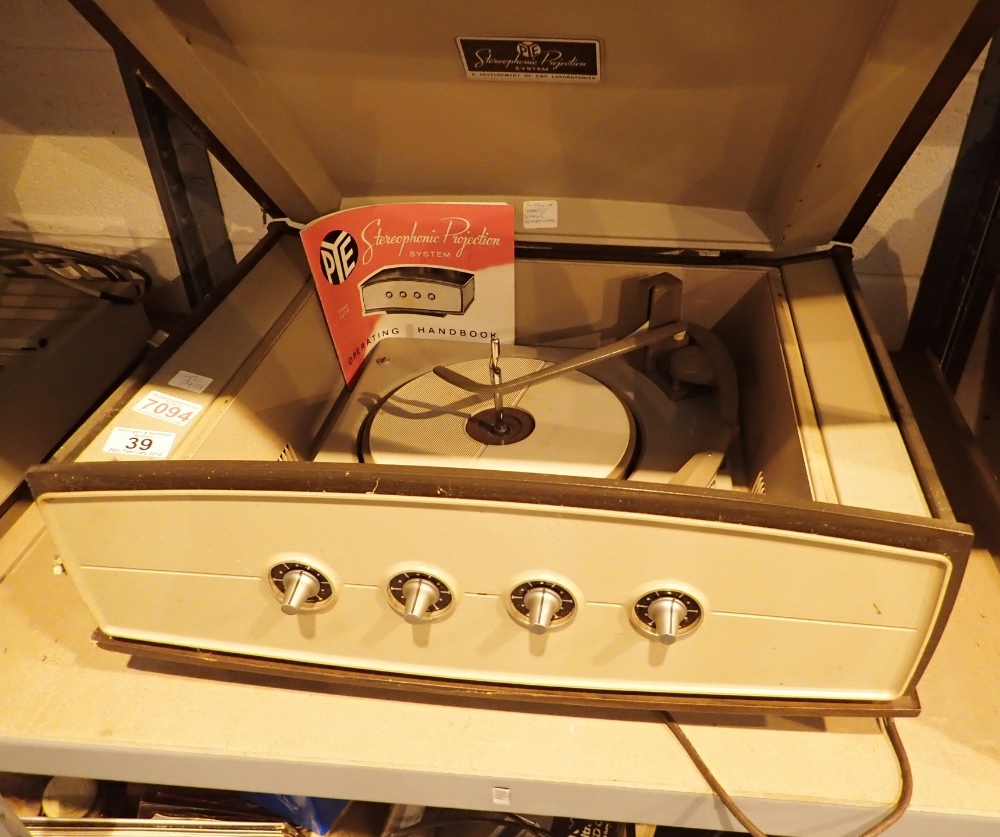 Vintage Pye model 1005 record player with stereophonic projection ...