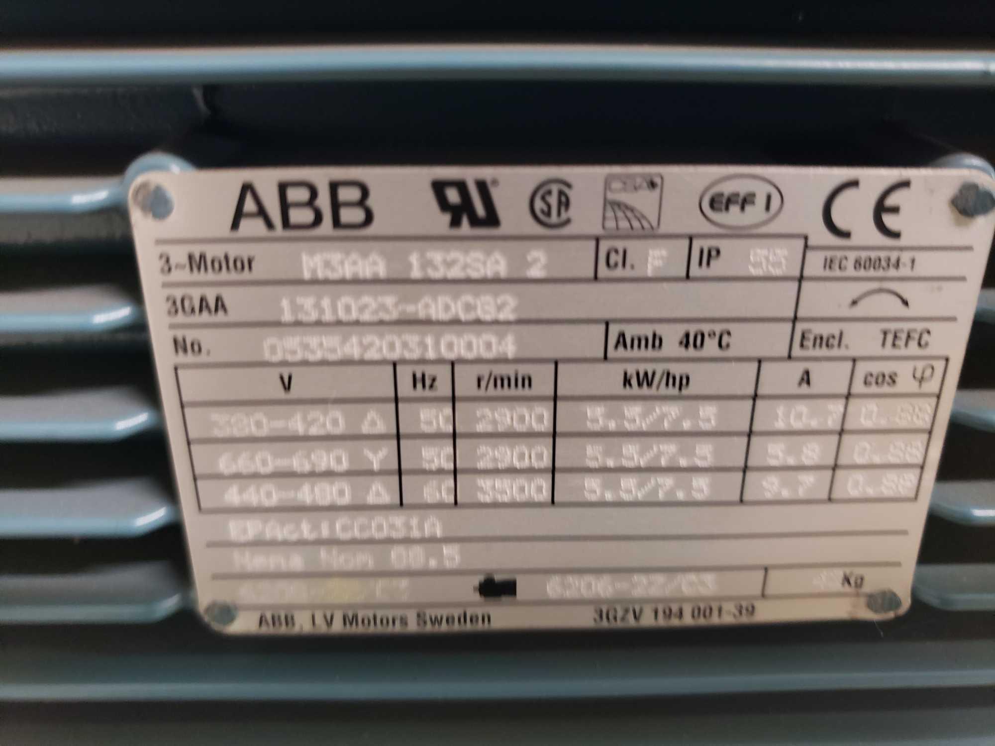 ABB motor. Model M3AA-132SA-2. New with minor shelf wear. This item can ...