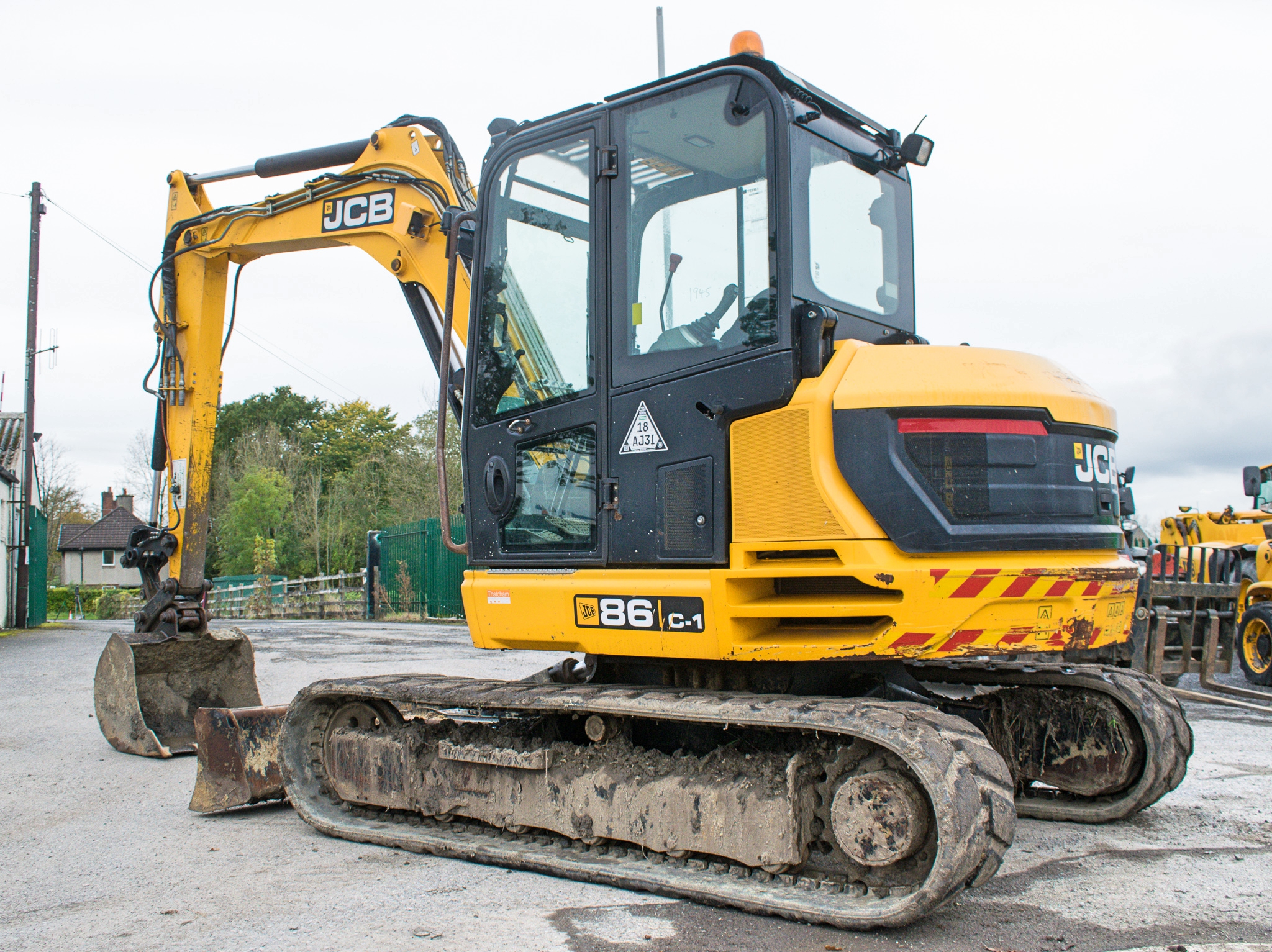 JCB 86C-1 9 tonne rubber tracked midi excavator Year: 2014 S/N: 02249525 Recorded Hours: 5343 Bl