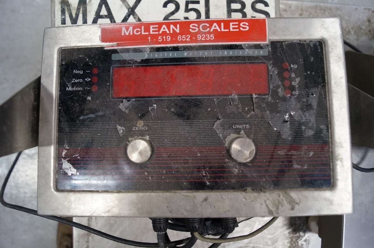 McLean (3) Scales (1) MSG Series Model 500, 34" x 25" x 43", 12V Power ...