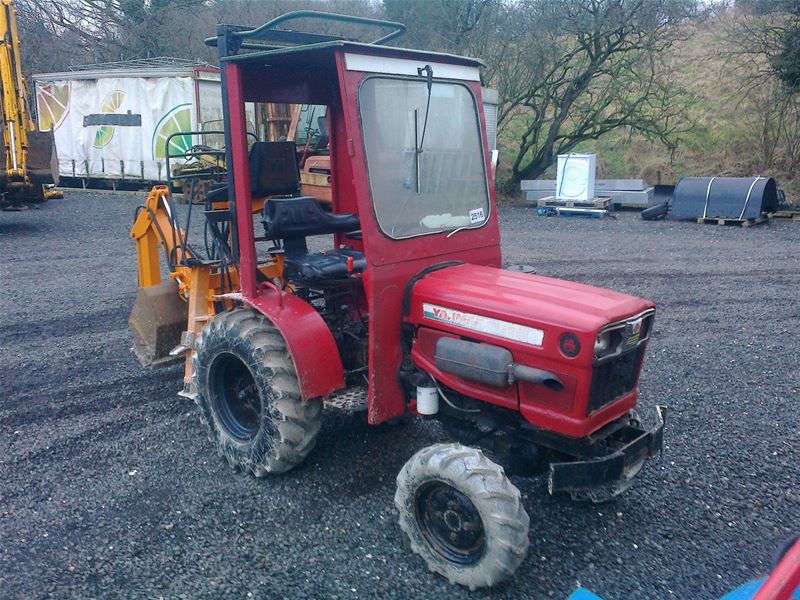 YANMAR YM 186D 4WD 3 CYLINDER DIESEL COMPACT TRACTOR C/W BACKHOE DIGGER ...