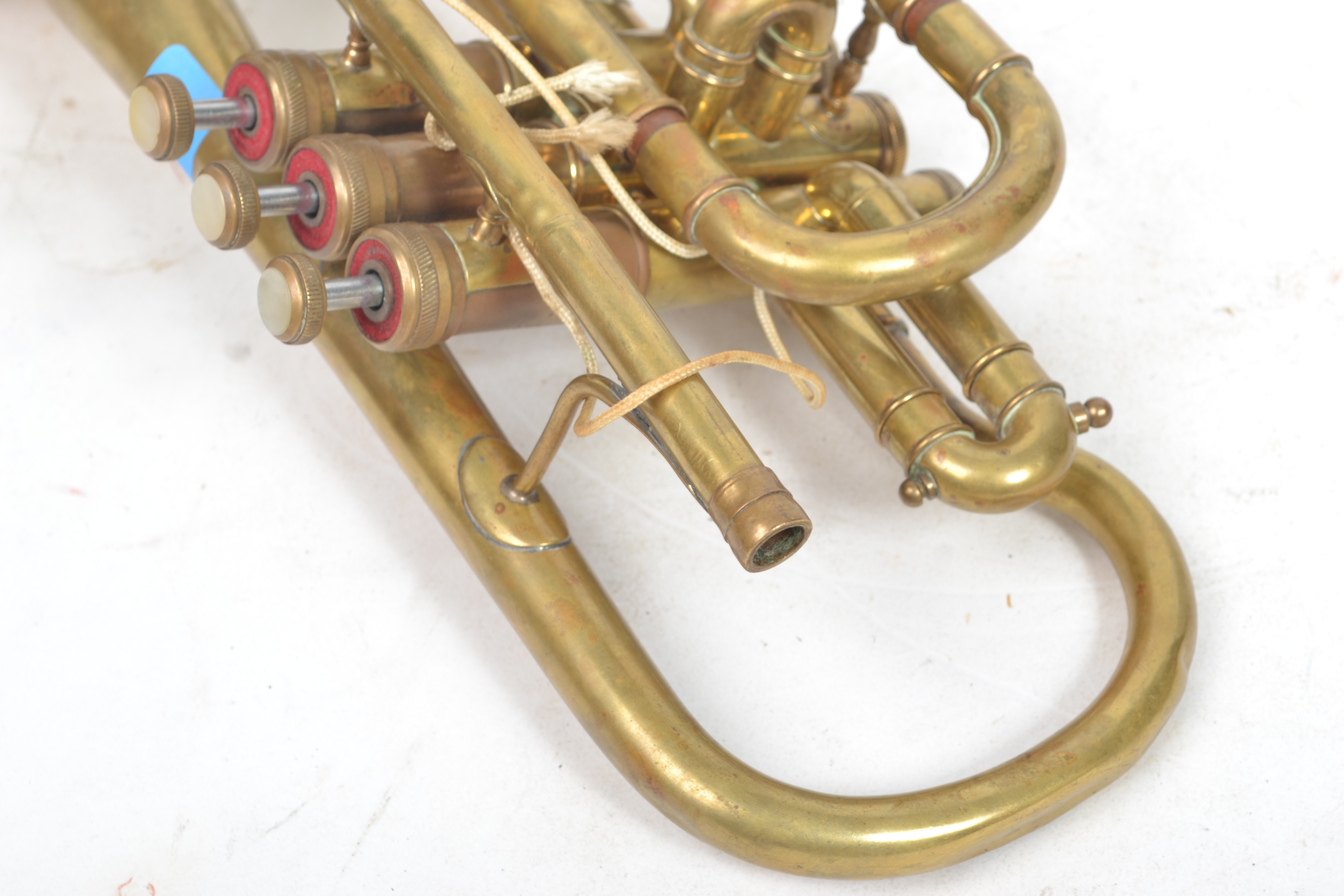 A vintage 20th century brass trumpet by Phil Parker ser no 109809.