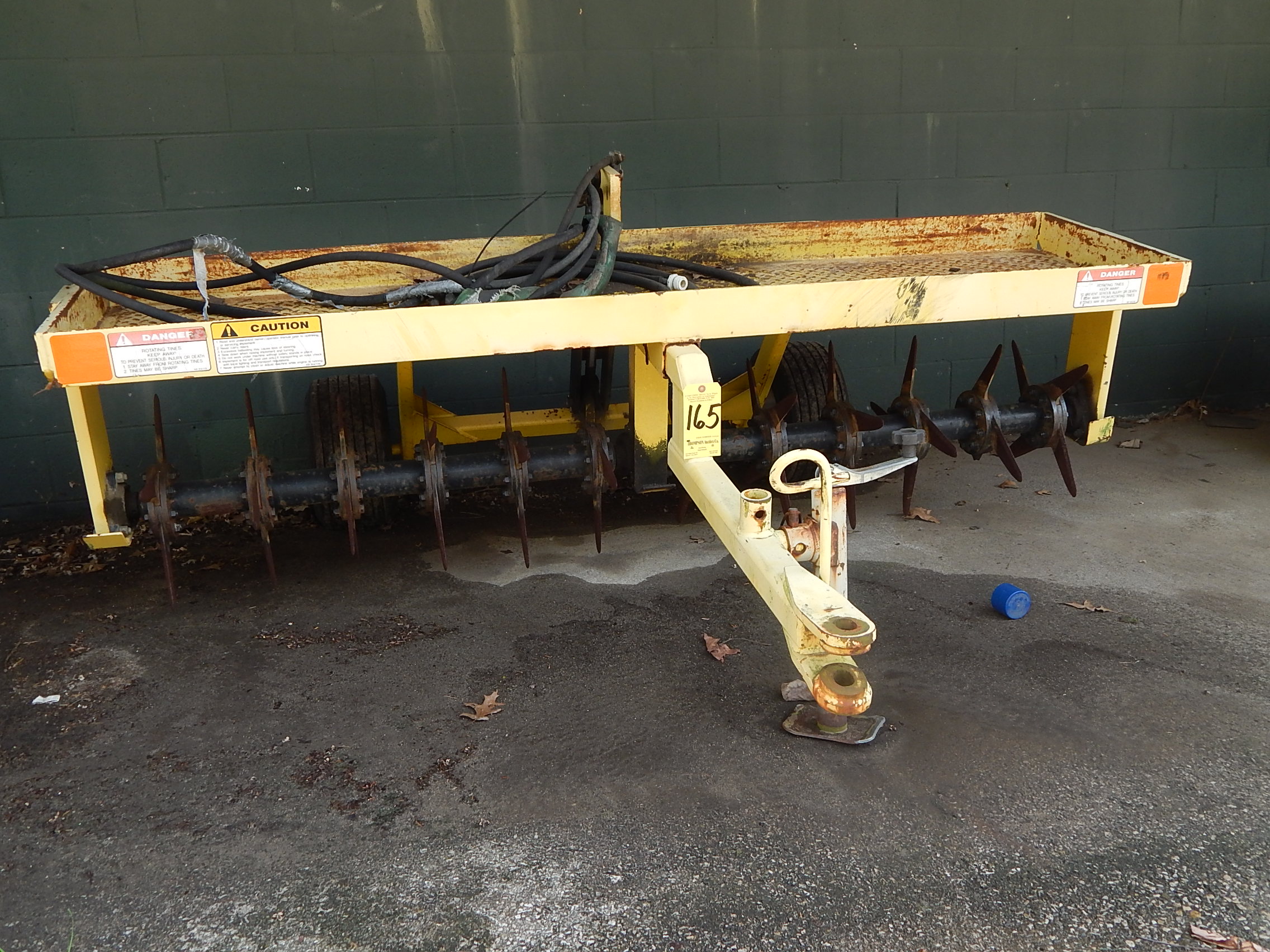 Aerway Turf Aerator, 7' Width, Fine Tines, Pull Behind, Hydraulic ...