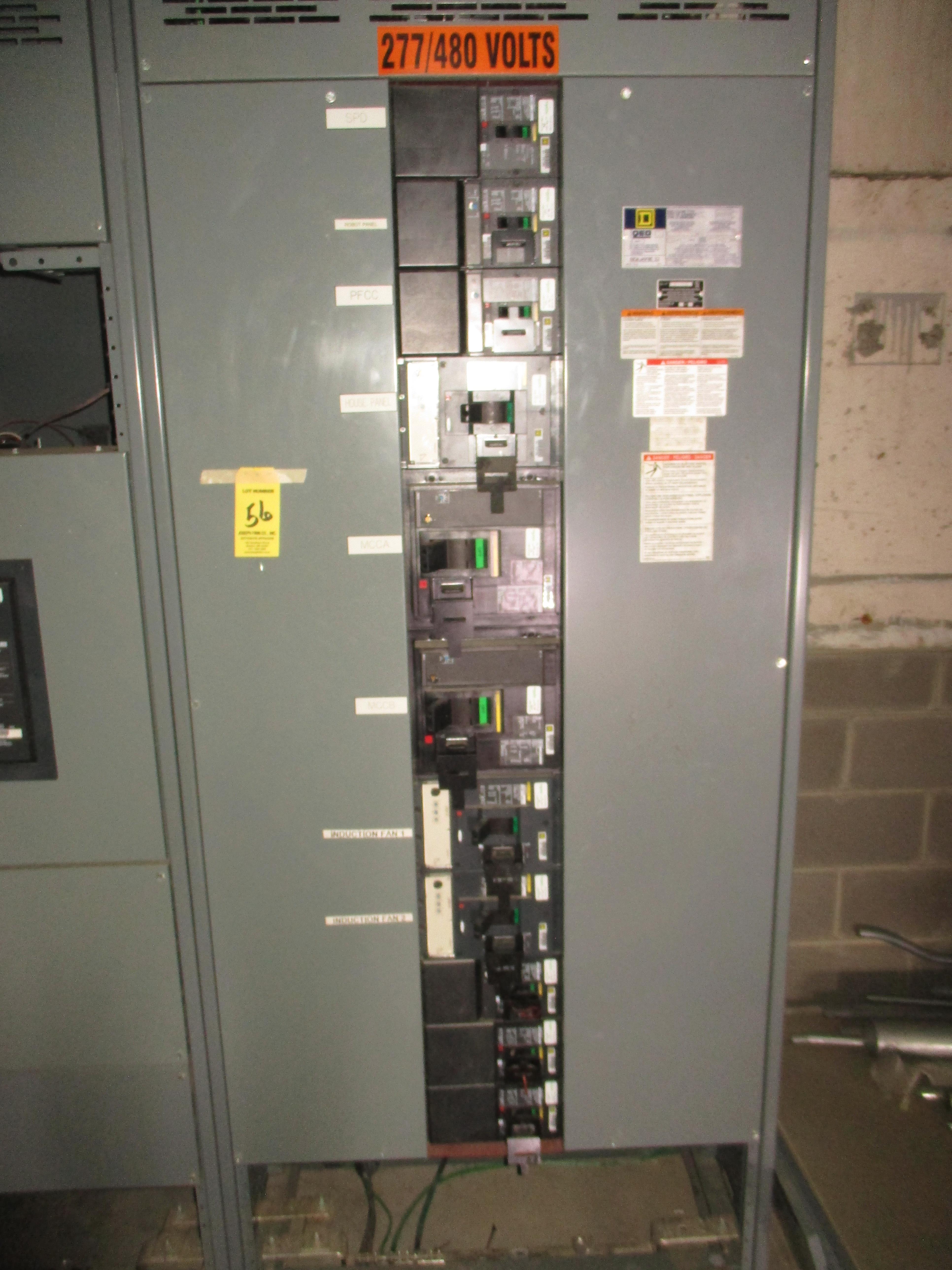 Square D 3000 Amp Enclosure Cabinet w/(1) NW30H Circuit Breaker ...