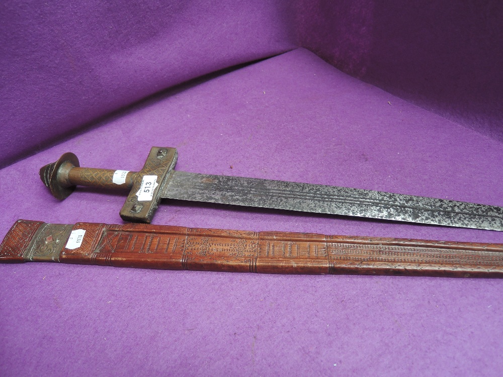 A Nigerian Hausa people sword possibly a Takouba type C1880 with ...