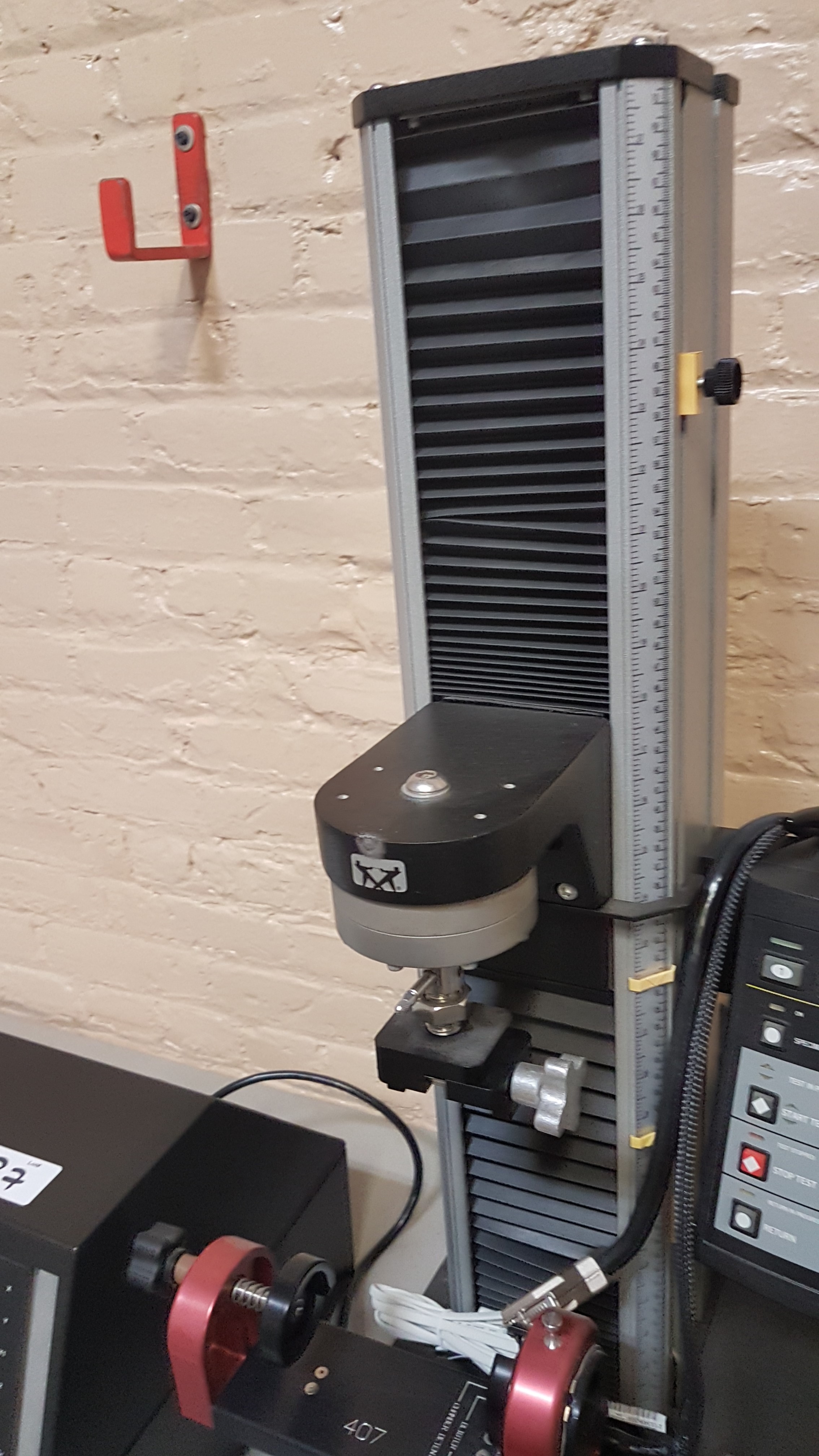 Instron tension/compression tester, model 5542, with PC interface and ...