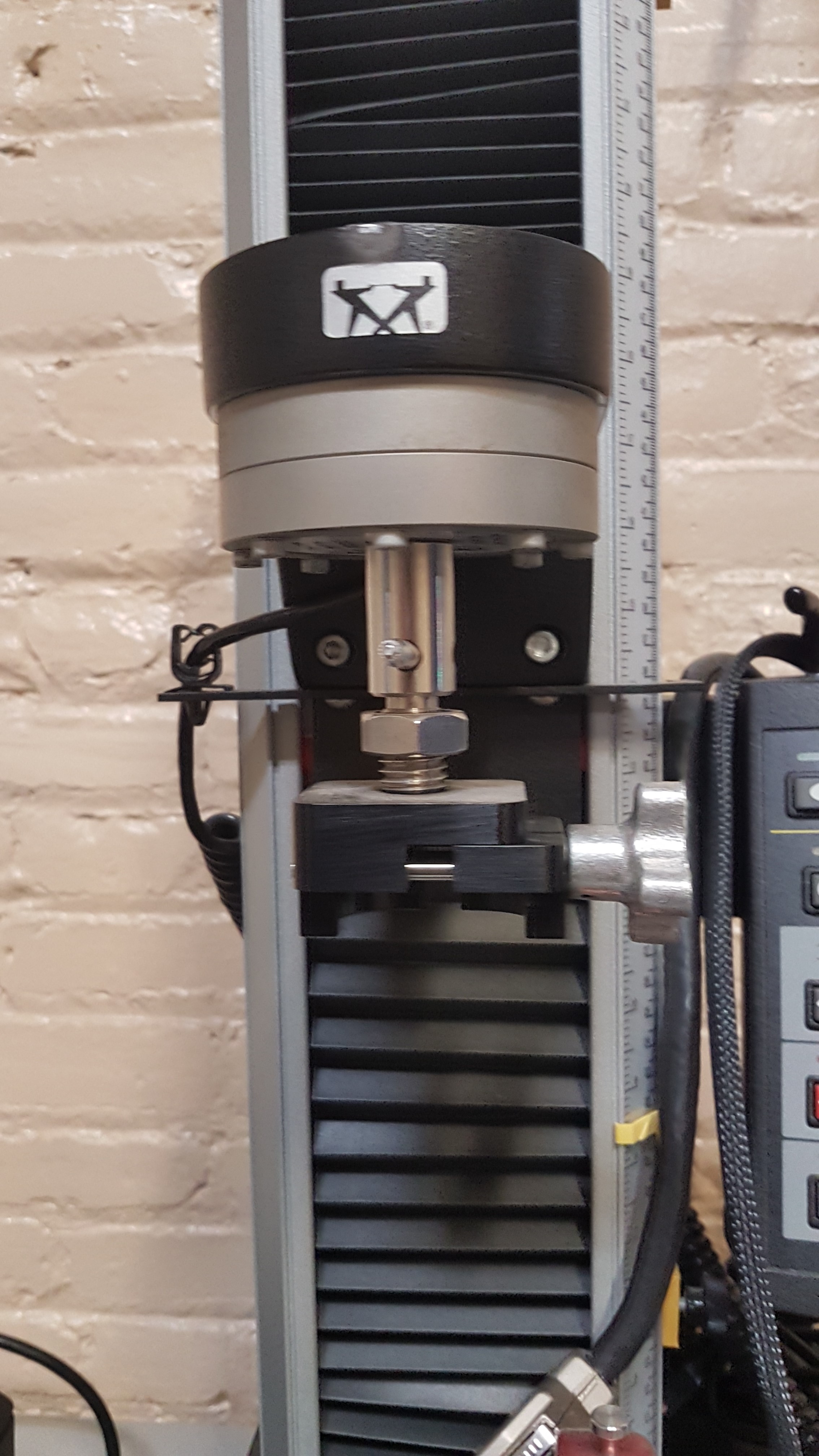 Instron tension/compression tester, model 5542, with PC interface and ...