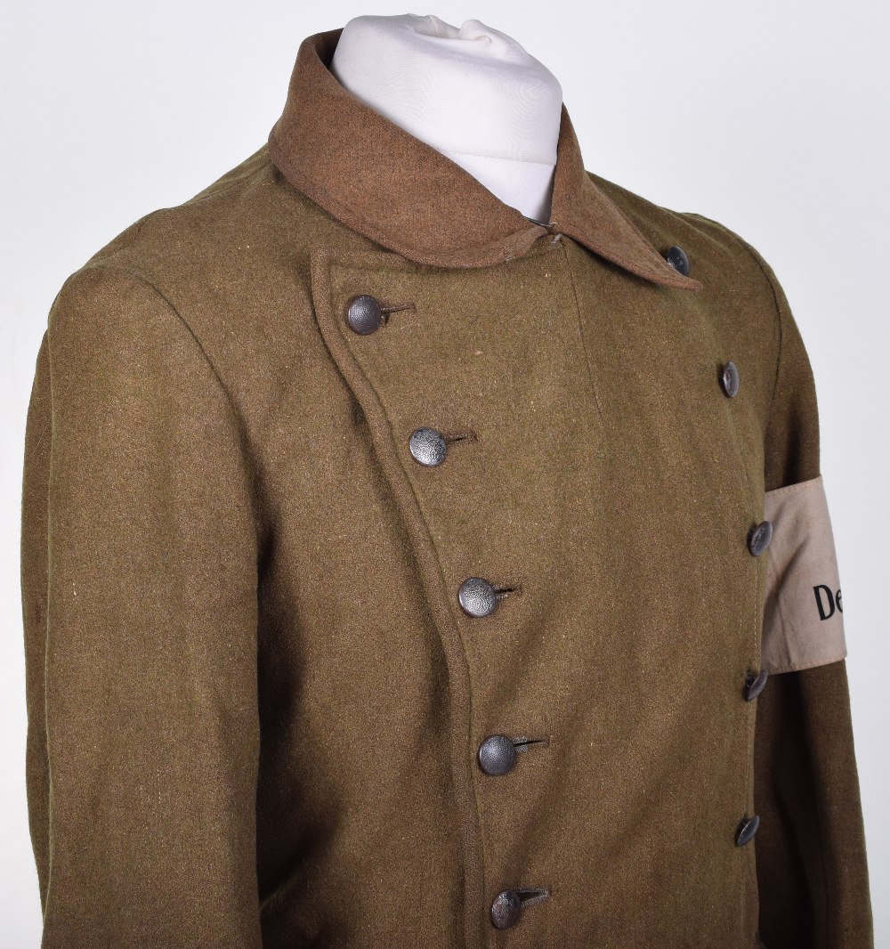 WW2 German RAD Greatcoat, brown wool double breasted greatcoat with ...