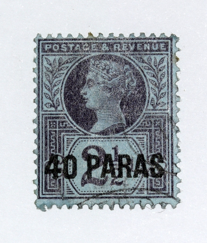GB Queen Victoria 21/2d Overprint 40 PARAS Mint