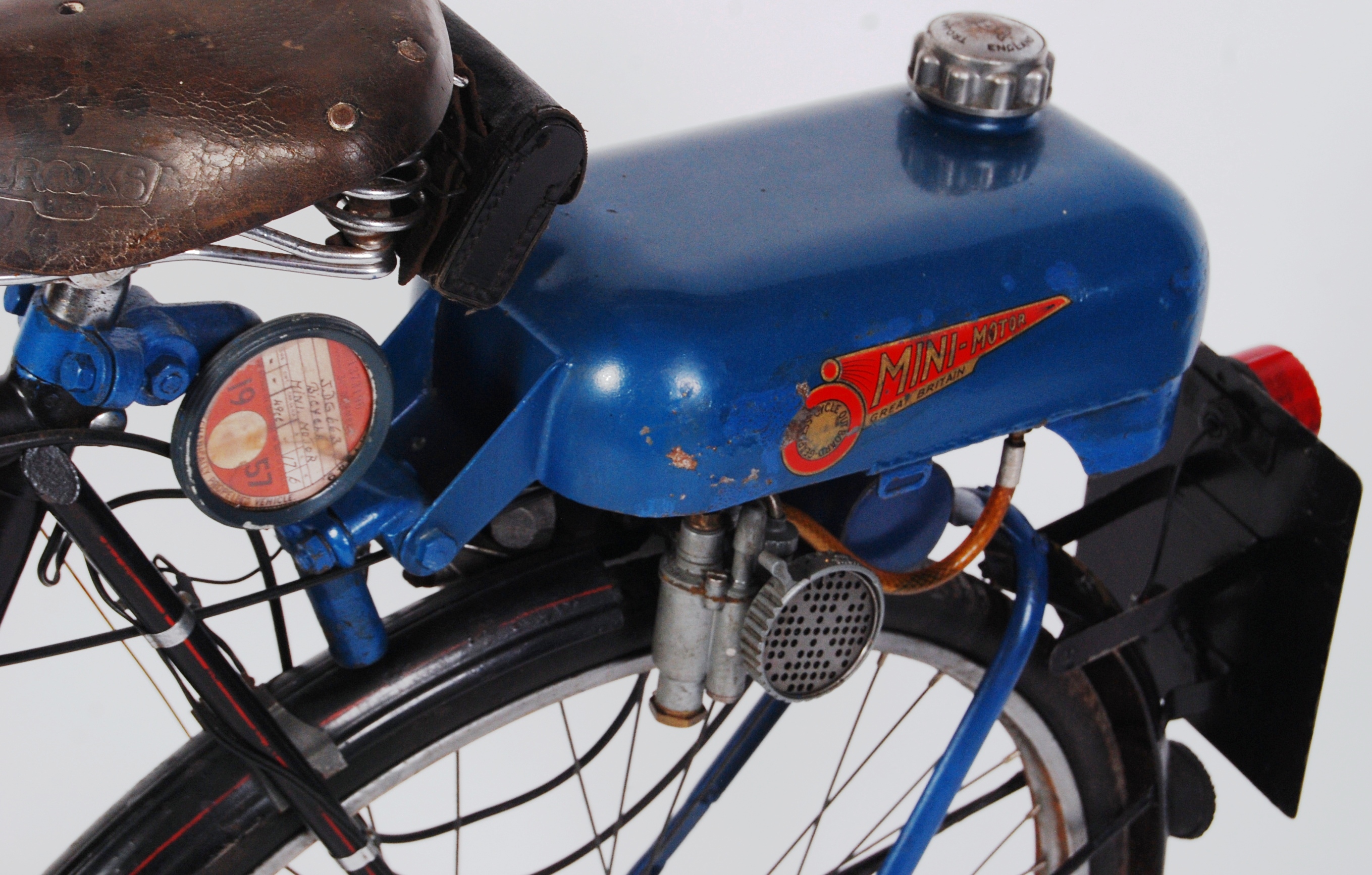 A rare c1950 Trojan Mini Motor powered Raleigh bicycle autocycle. The ...