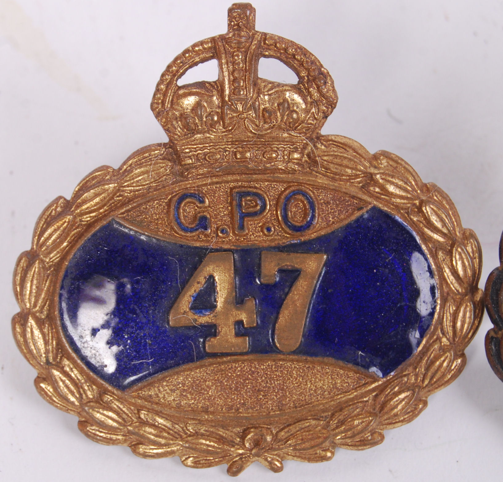 Two original 1940's General Post Office Royal Mail cap badges. 'GPO 85 ...
