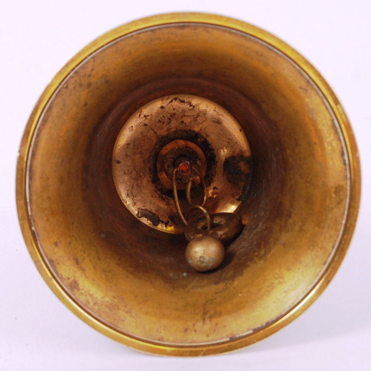 A 20th century brass bell with German Third Reich / Nazi Swastika ...