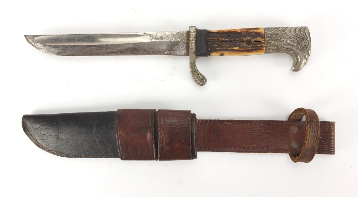 World War II German Military interest Nazi Police eagle head dagger ...