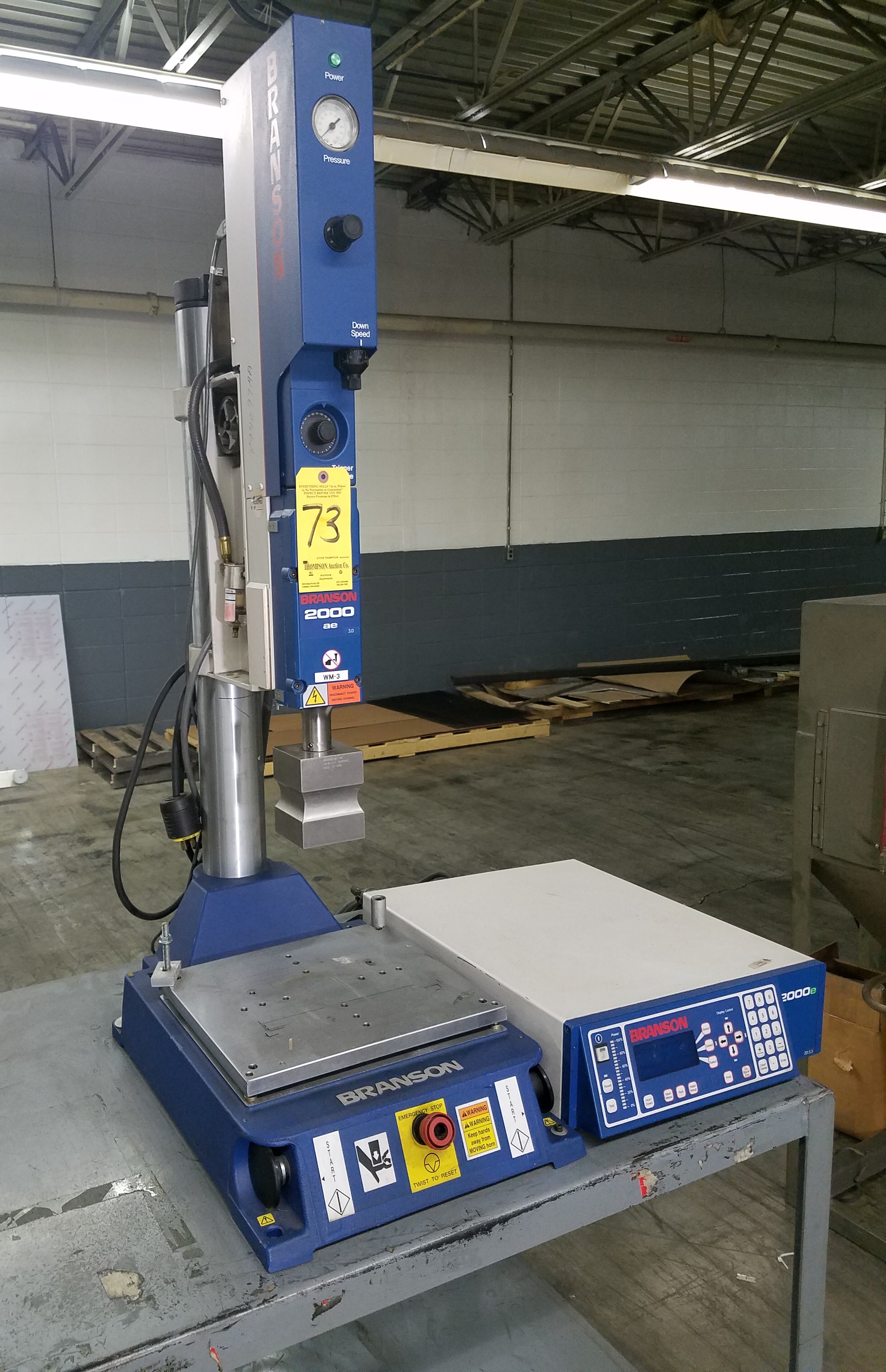 Branson Model 2000ae Ultrasonic Welder, with Branson Controls, Mounted ...