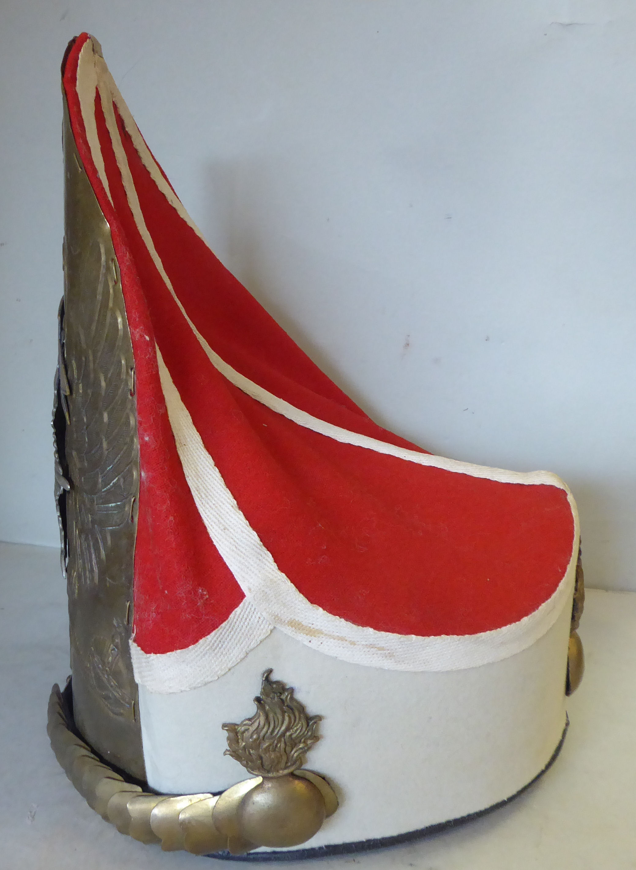 A reproduction of an Imperial Russian Mitre cap with an embossed metal ...