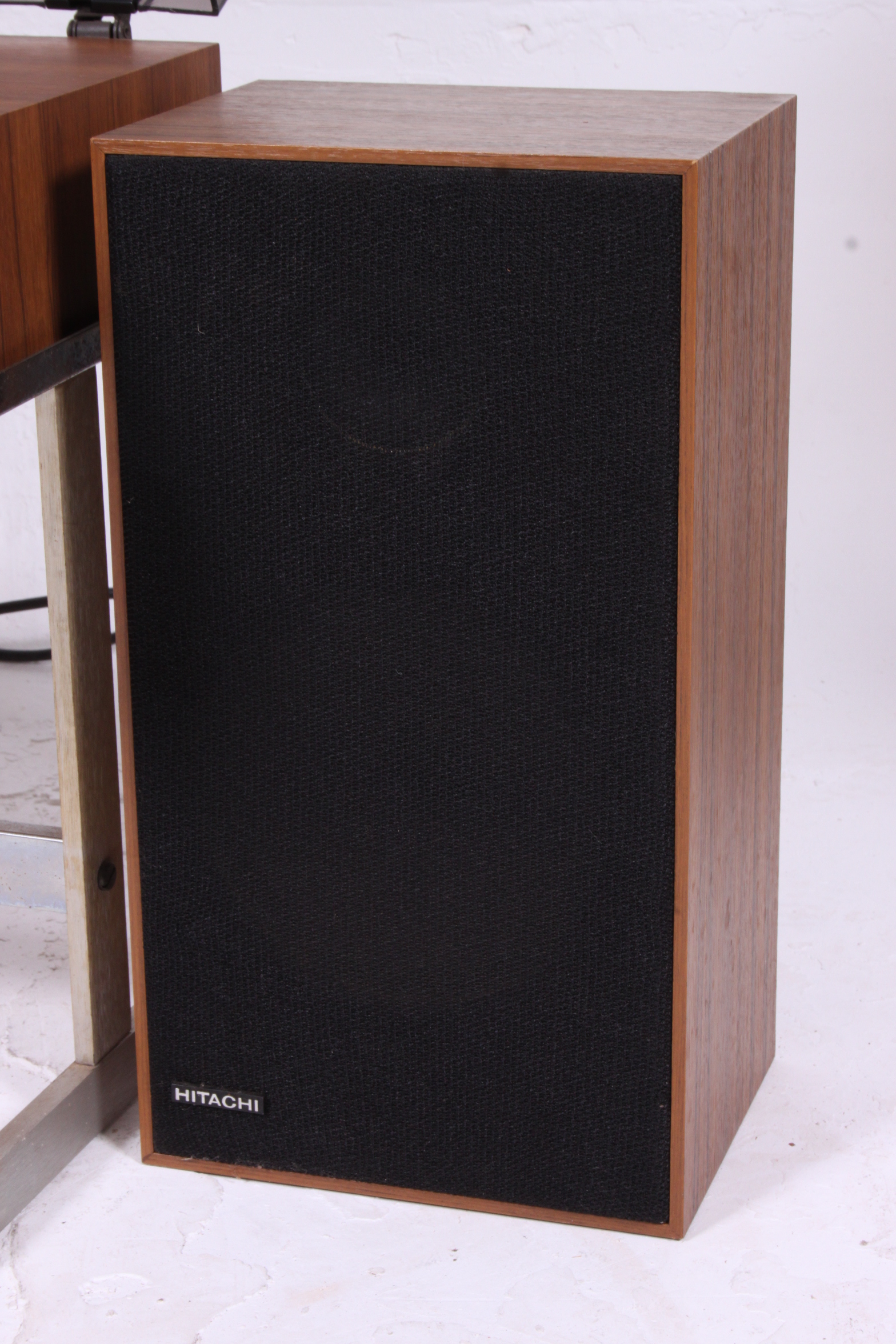 A retro 1970's Hitachi music centre / record player having wooden facia ...