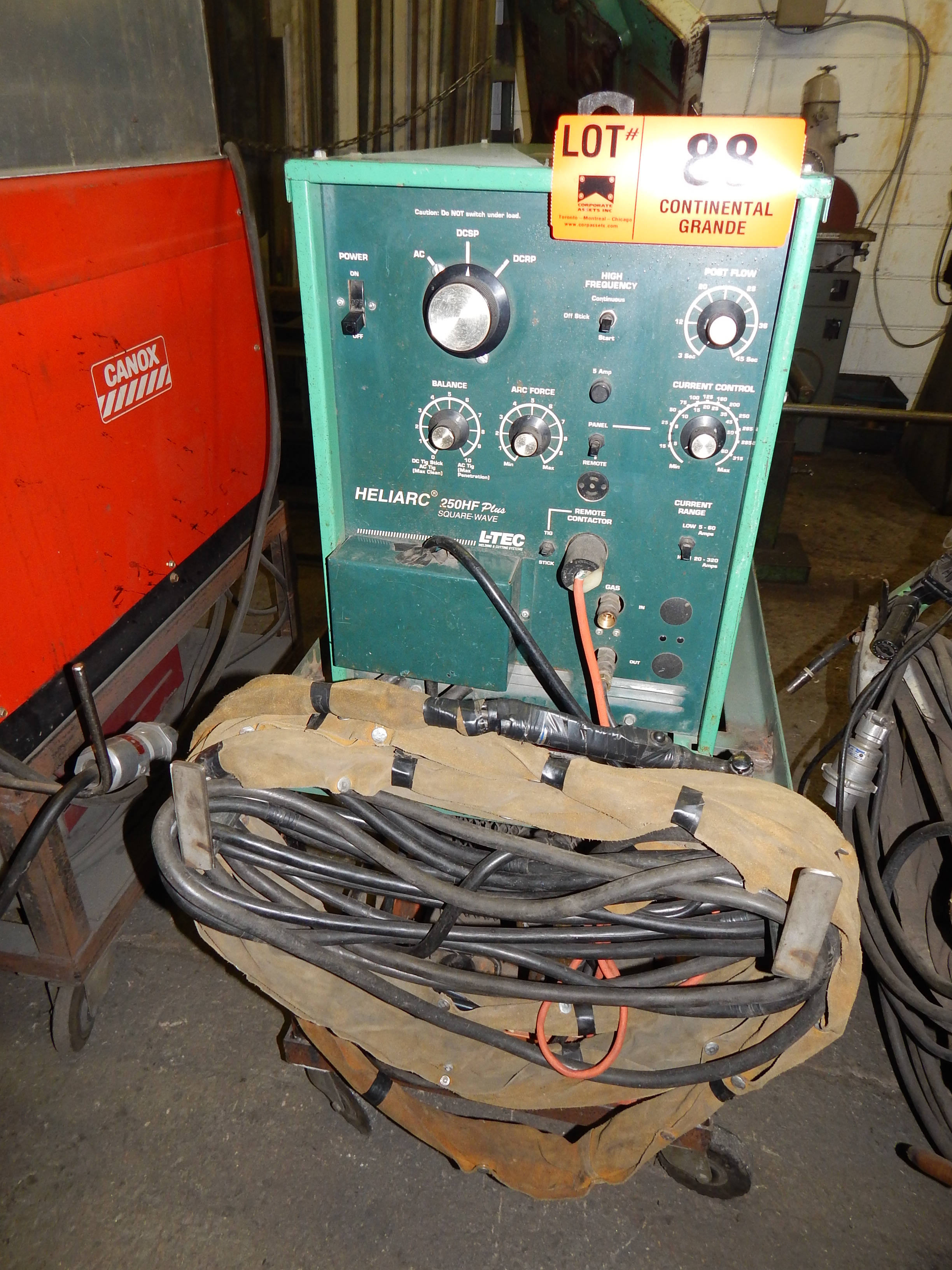 L-TEC HELIARC 250HF PLUS SQUARE WAVE TIG WELDER S/N: N/A
