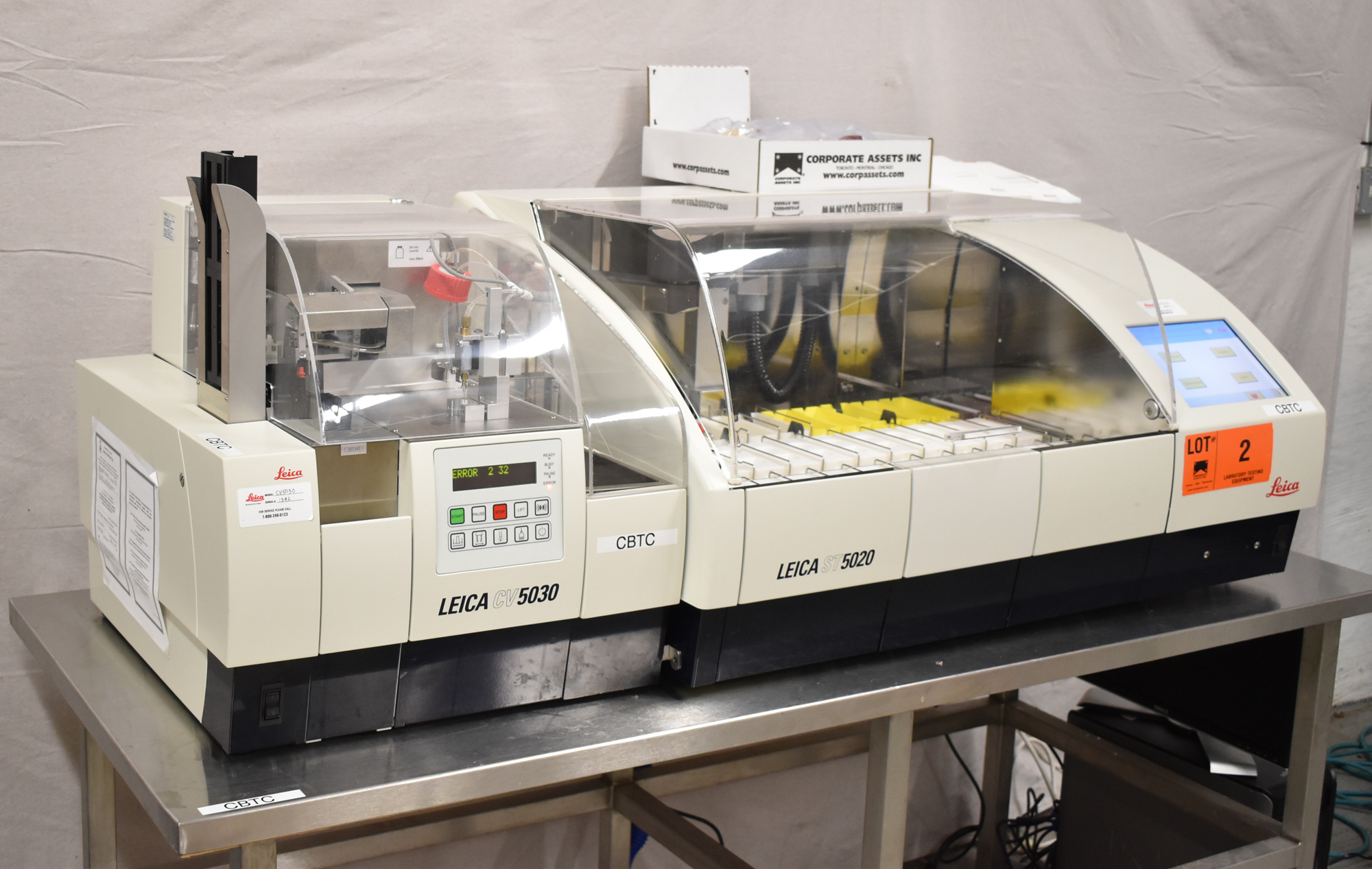 LEICA FULLY AUTOMATED STAINING/COVER SLIPPING SYSTEM CONSISTING OF ...