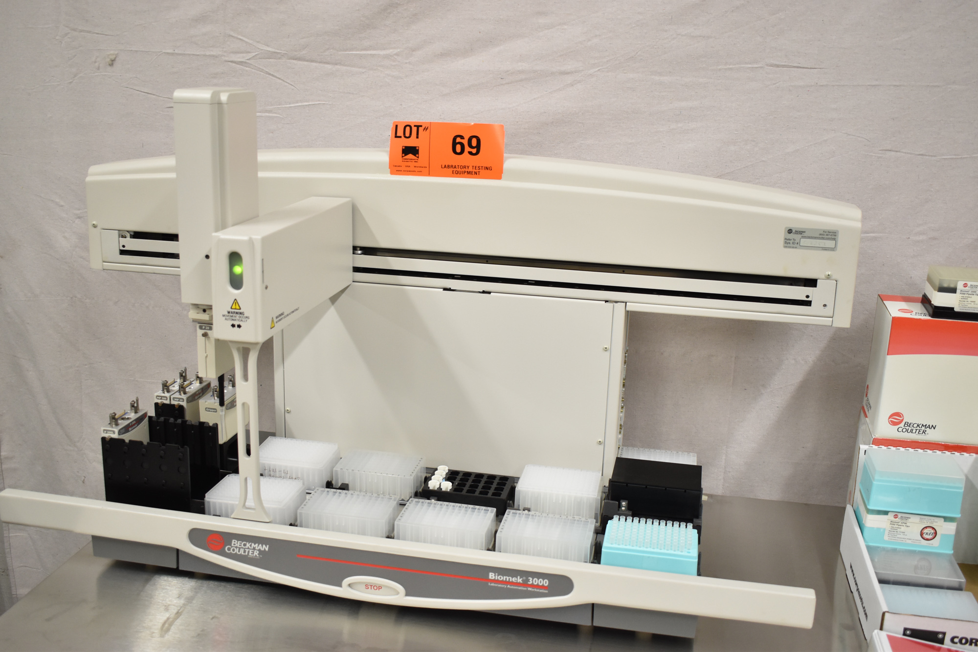 BECKMAN COULTER BIOMEK 3000 AUTOMATED ROBOTIC LIQUID HANDLER WITH ...