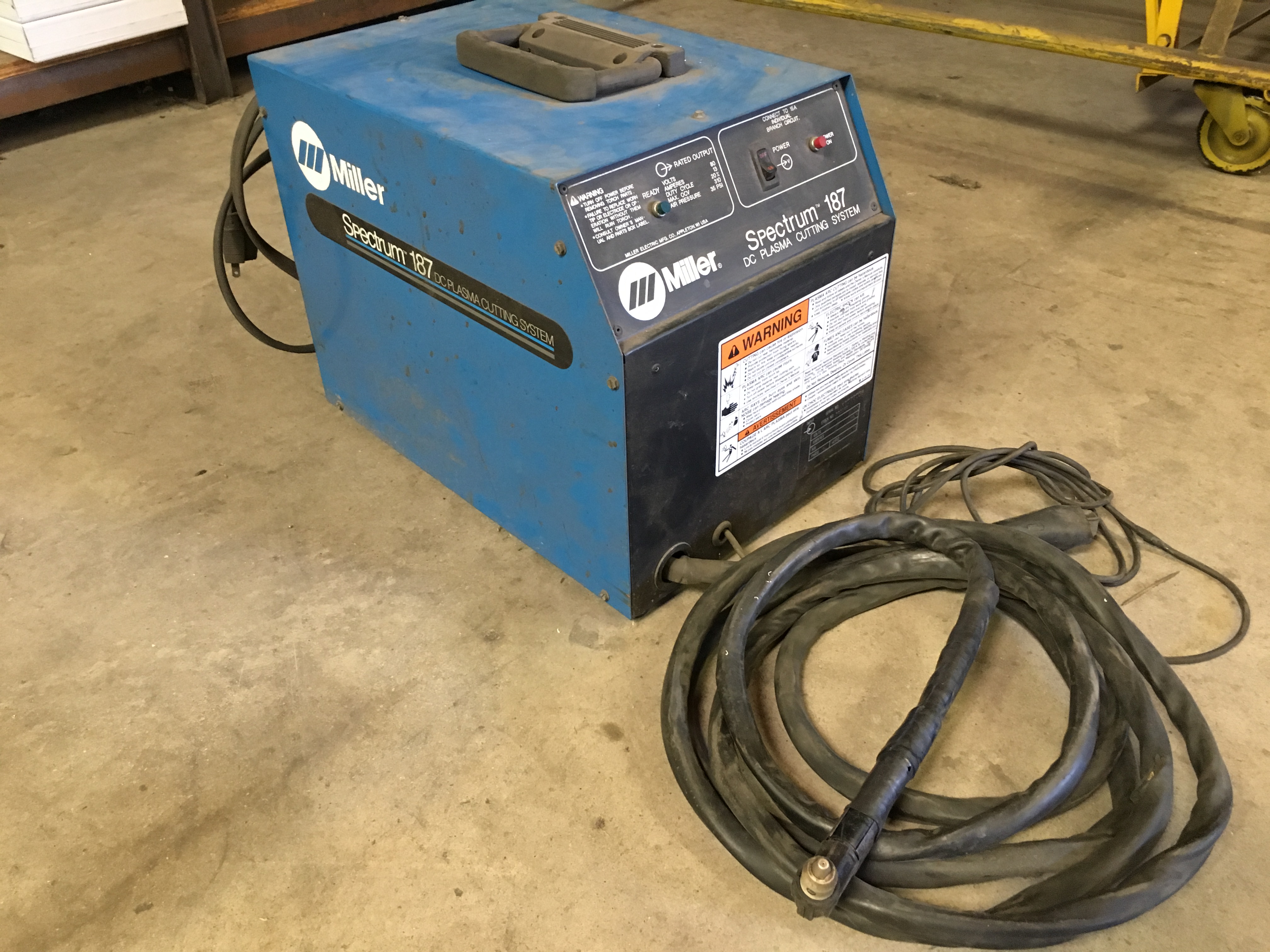 Miller Spectrum 187 Plasma Cutter, Volts:115, Amperes: 14.6, Equipped ...
