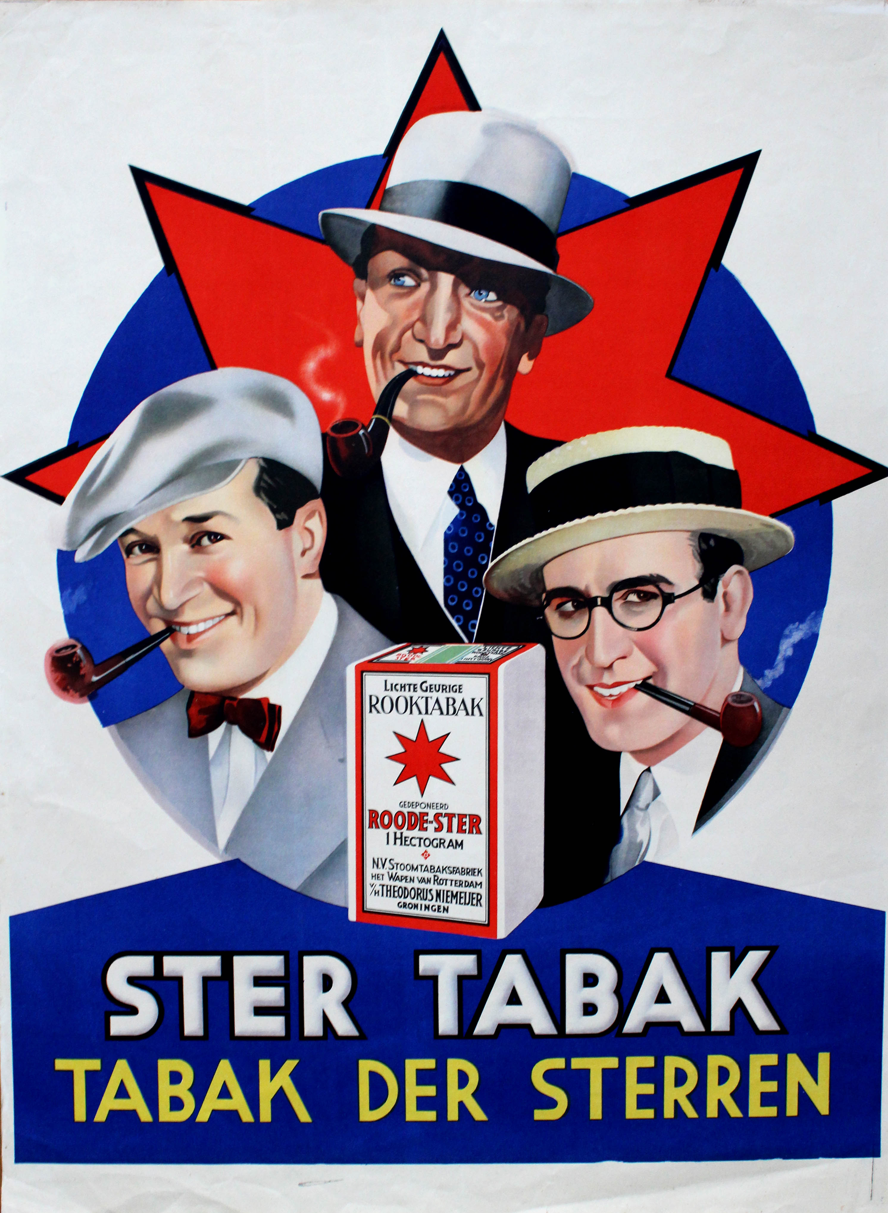 Original vintage tobacco advertising poster for Ster Tabak - Tabak der ...