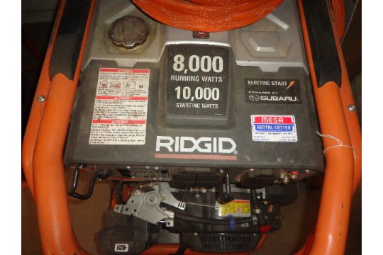 RIDGID ZERO GRAVITY GENERATOR, 8000 RUNNING WATTS, 10,000 STARTING ...