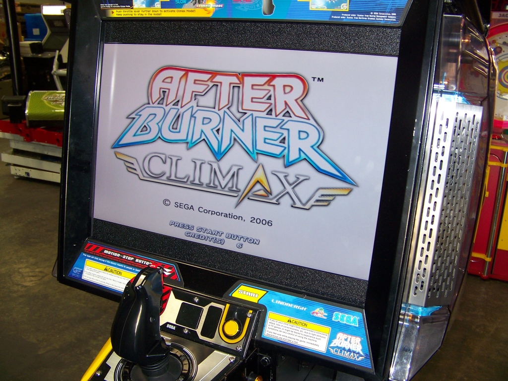 AFTERBURNER CLIMAX DELUXE JET FIGHT ARCADE GAME Item is in used ...