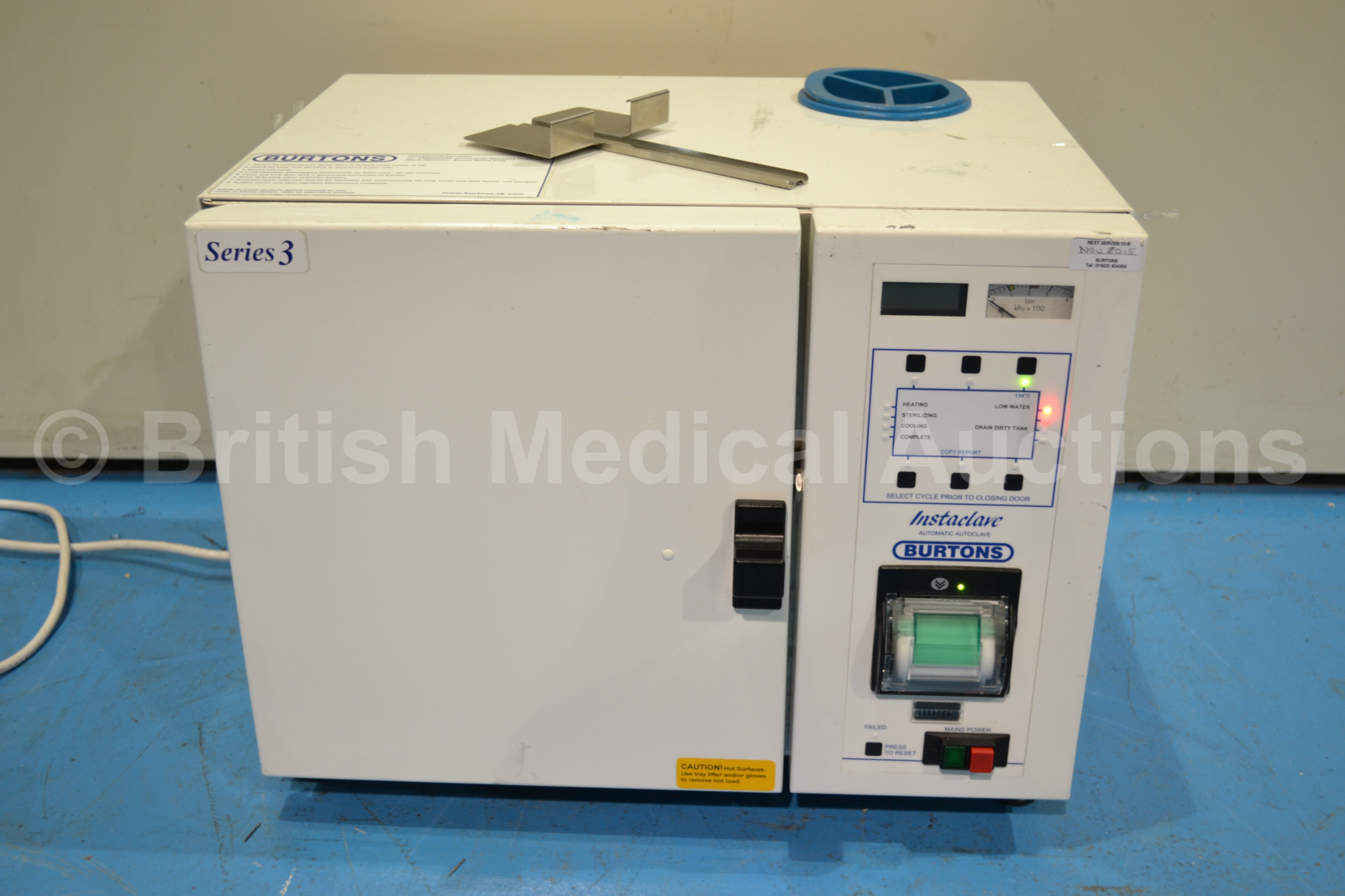 Burtons Instaclave Automatic Autoclave Series 3 with Trays and Handle ...