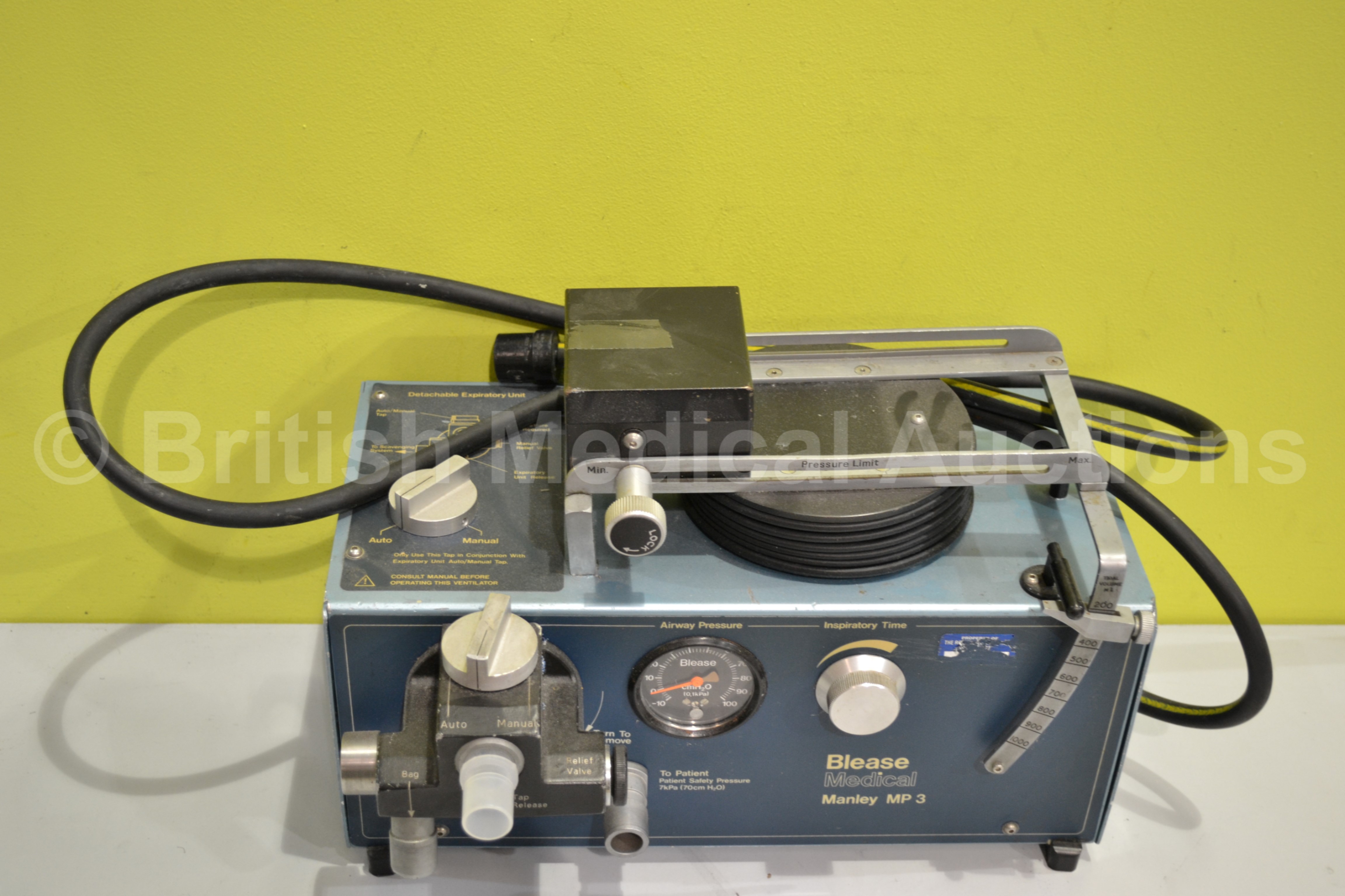 2 x Blease Brompton Ventilators and 1 x Blease Medical Manley MP 3 ...