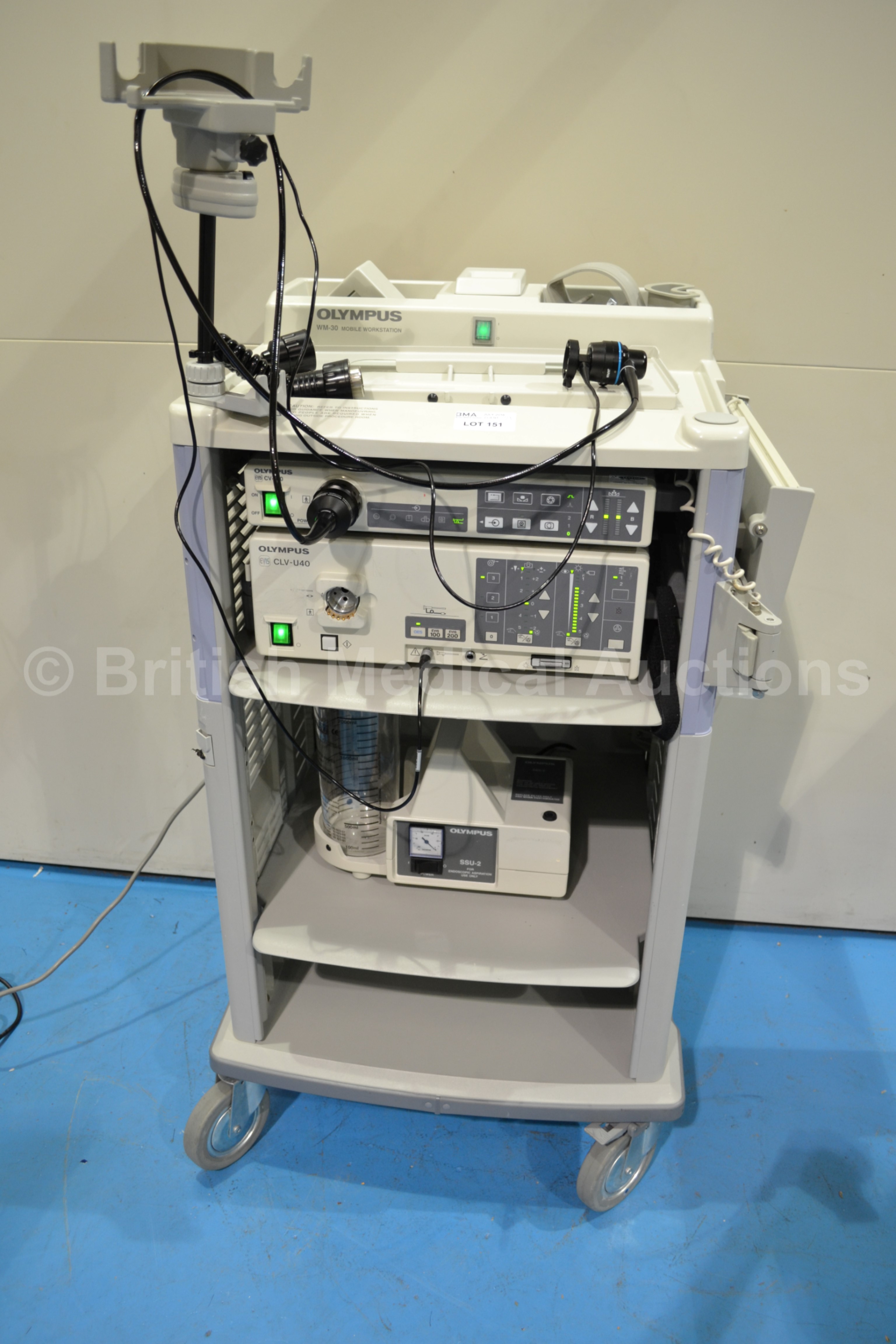 Olympus WM-30 Mobile Endoscopy Workstation with Olympus Evis CV-240 ...