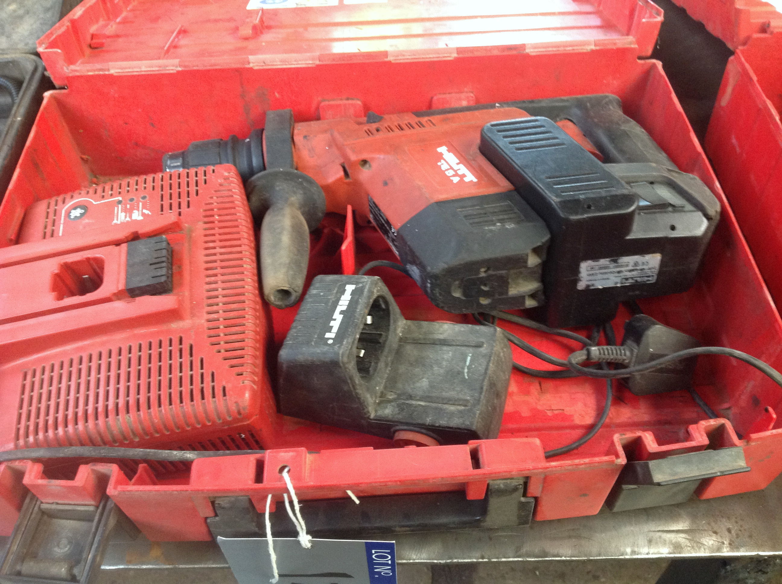 A Hilti TE5A Cordless Hammer Drill with charger and case-located at ...