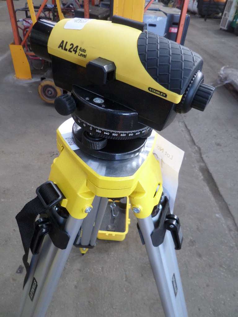 STANLEY AL 24 24X AUTO OPTICAL LEVEL WITH LASER LEVEL TRIPOD, working ...