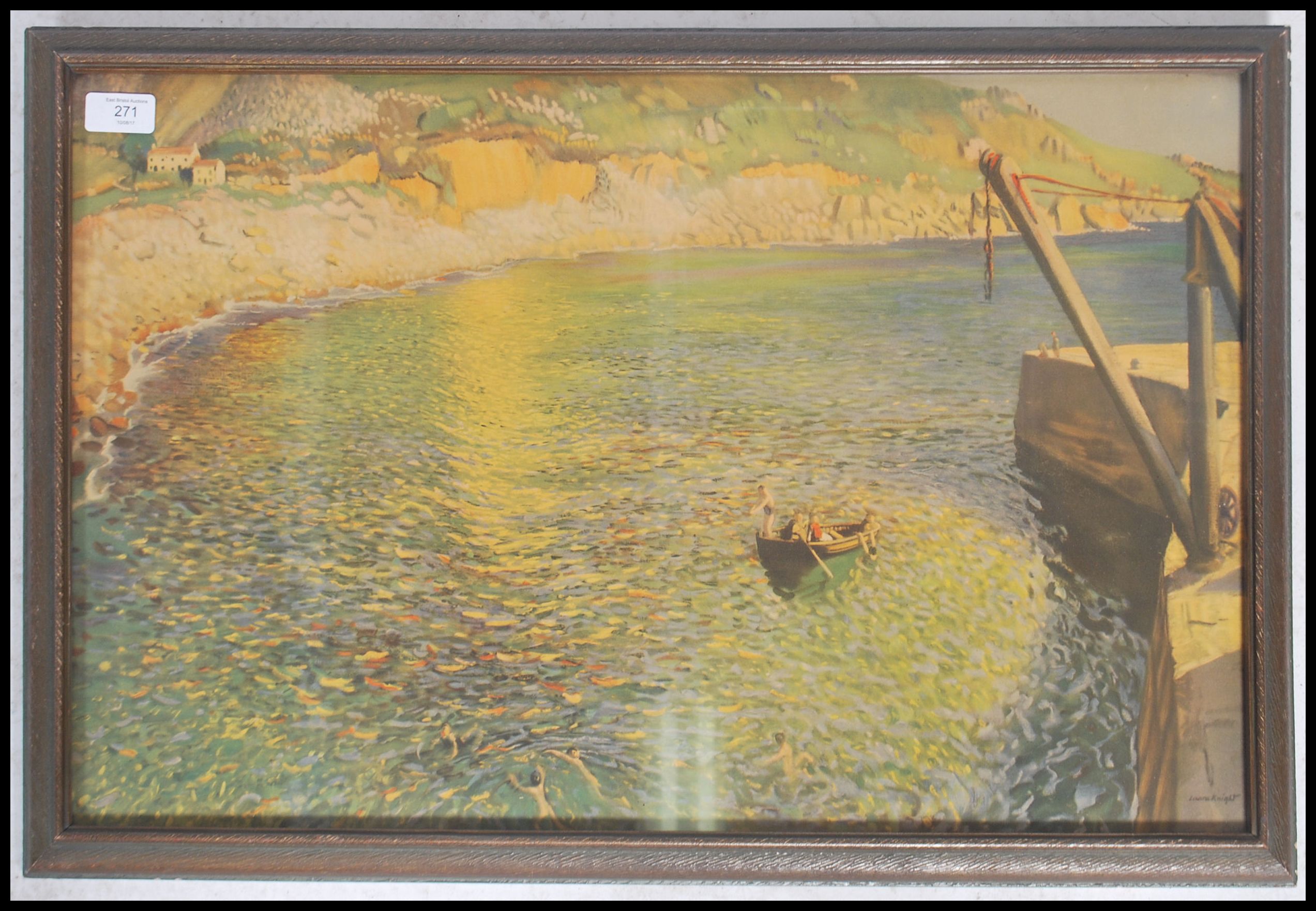 Laura Knight (1877-1970) ; A framed and glazed print entitled Lamorna ...