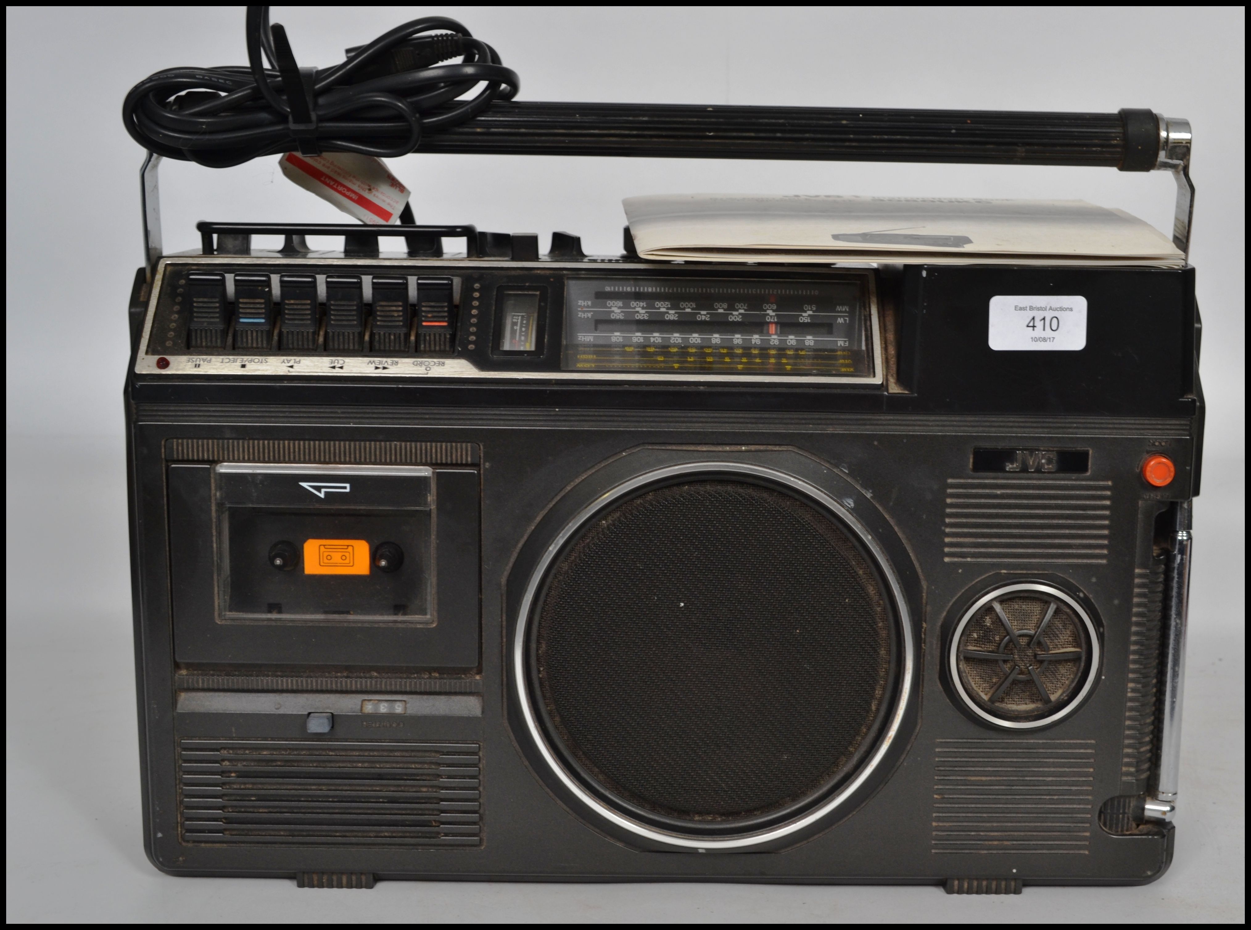 A vintage retro 1970s/80s JVC radio/cassette/TV entertainment system in ...