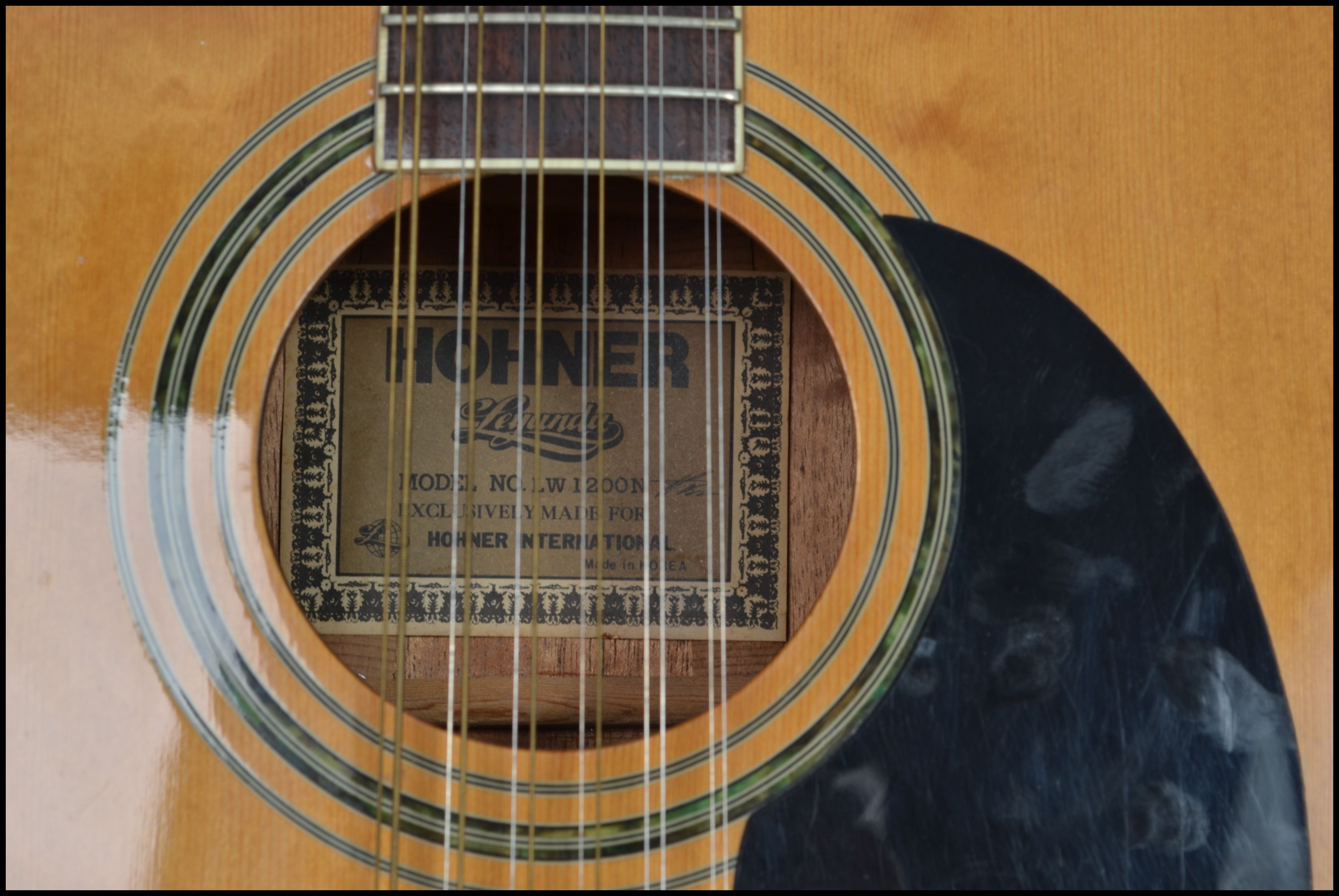 A vintage Hohner Leyanda 12 string acoustic guitar Model No. LW1200N ...