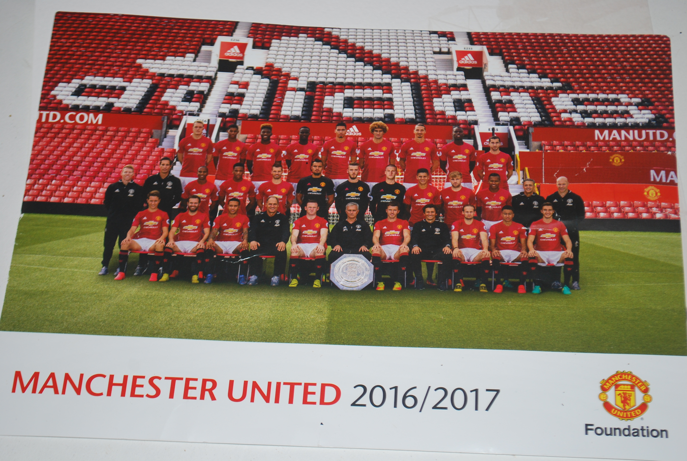 An original Manchester United 2016/17 squad official signed football ...