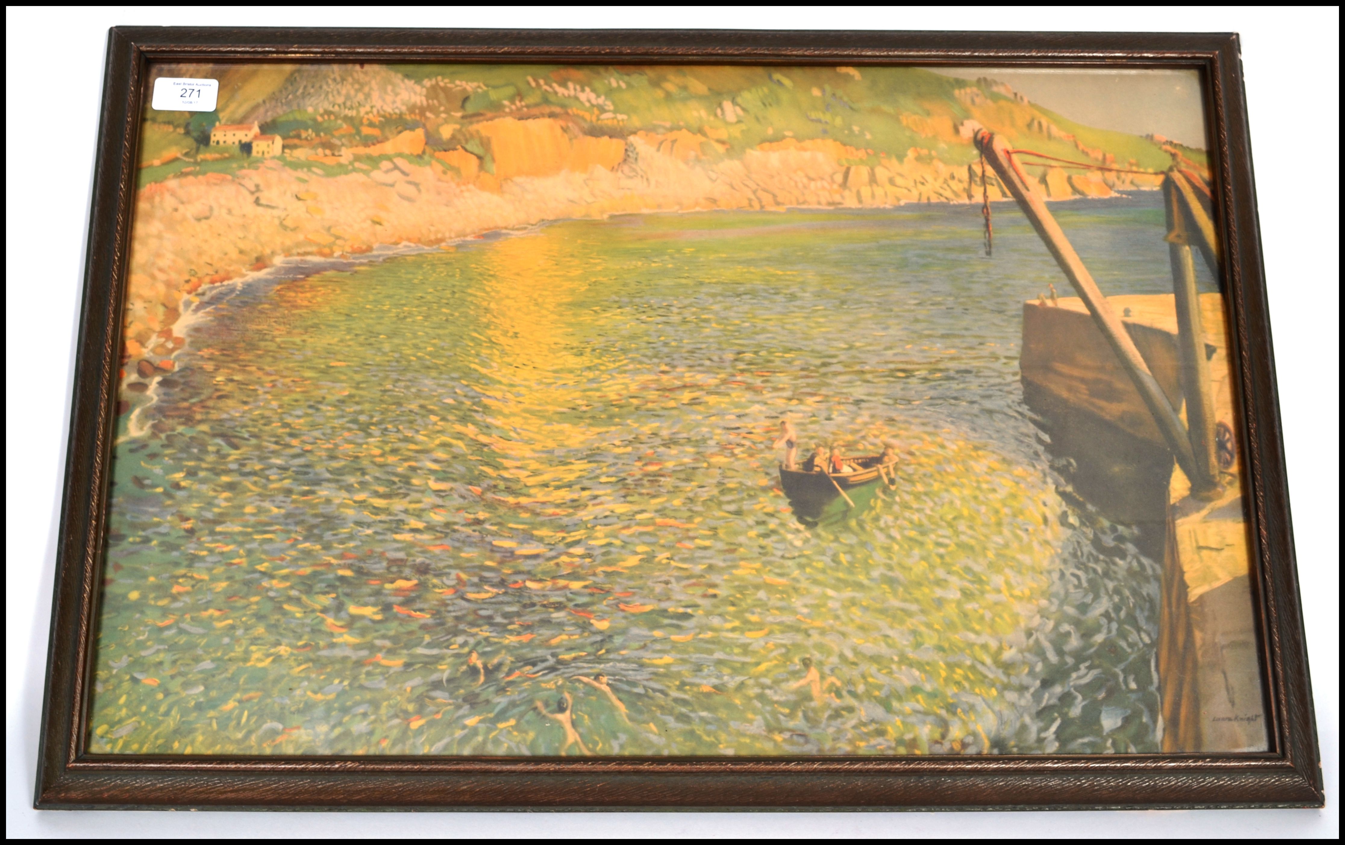 Laura Knight (1877-1970) ; A framed and glazed print entitled Lamorna ...